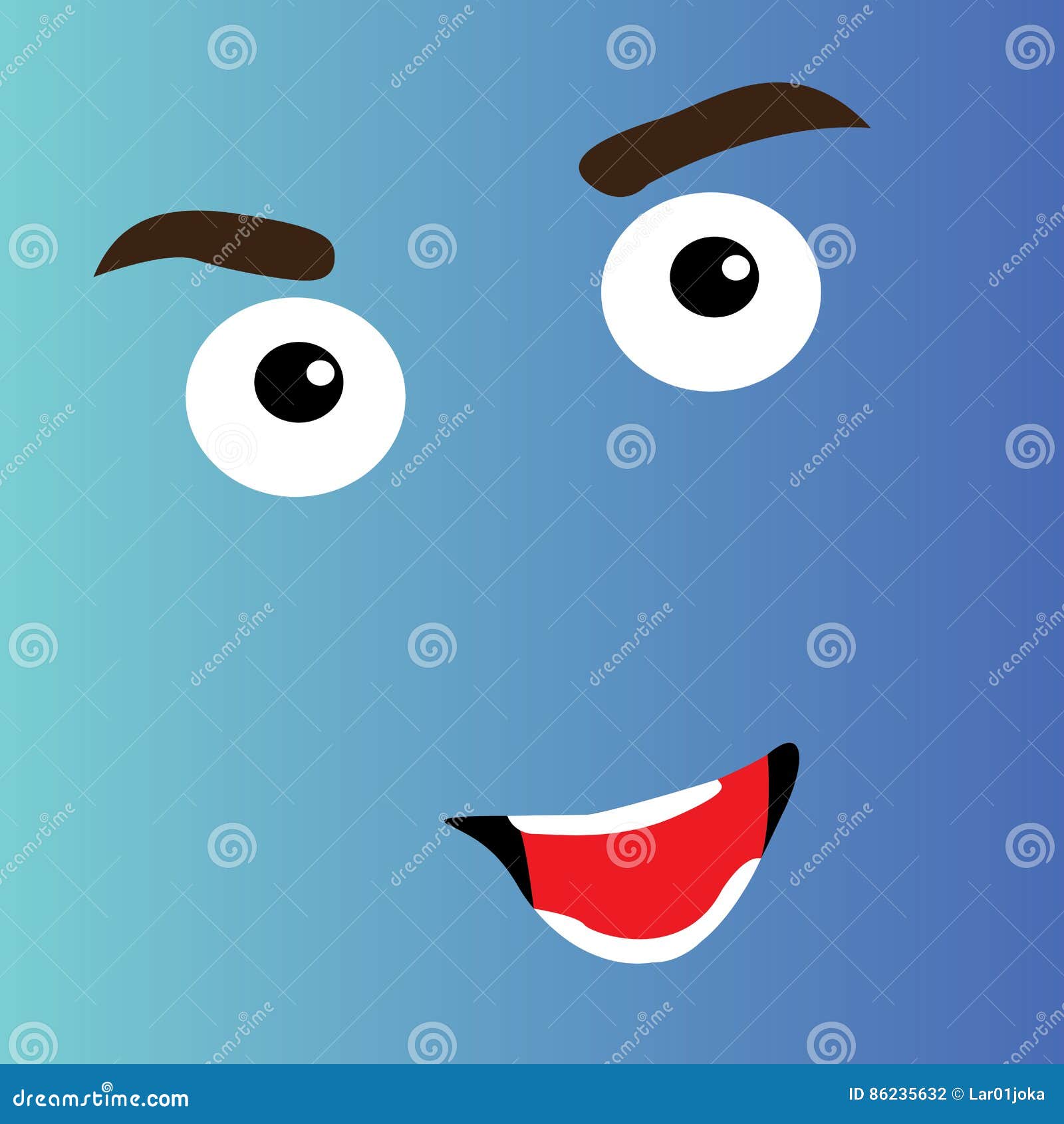 Happy cartoon face stock vector. Illustration of happy - 86235632