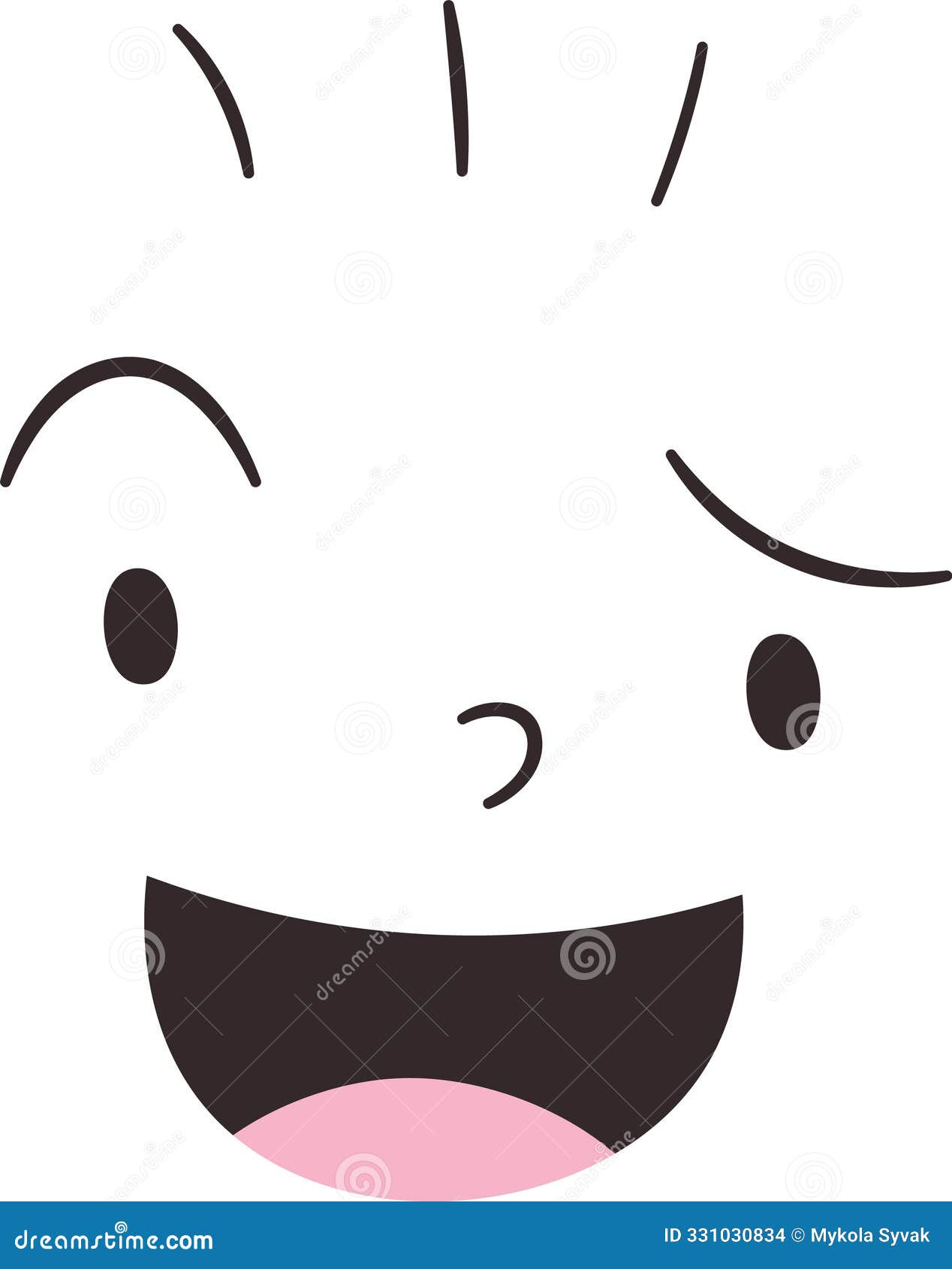 Happy Cartoon Face stock vector. Illustration of vector - 331030834