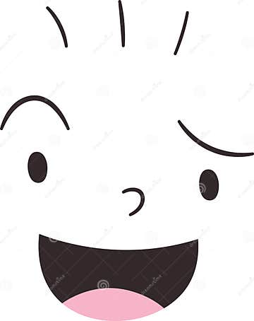 Happy Cartoon Face stock vector. Illustration of vector - 331030834