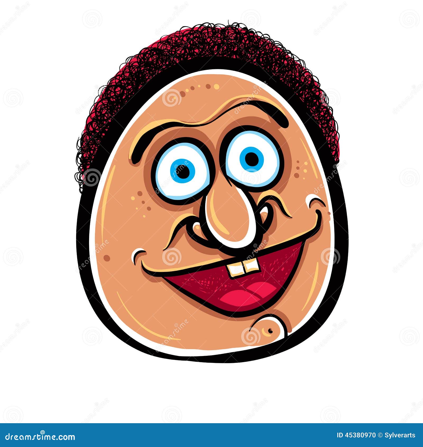 Happy Cartoon Face, Vector Illustration. Stock Vector - Illustration of ...