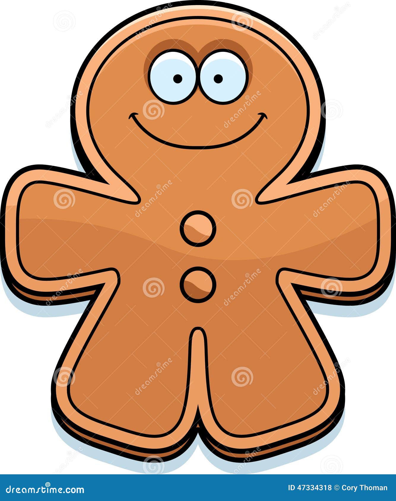 Happy Cartoon Gingerbread Man Stock Vector - Illustration of clipart ...