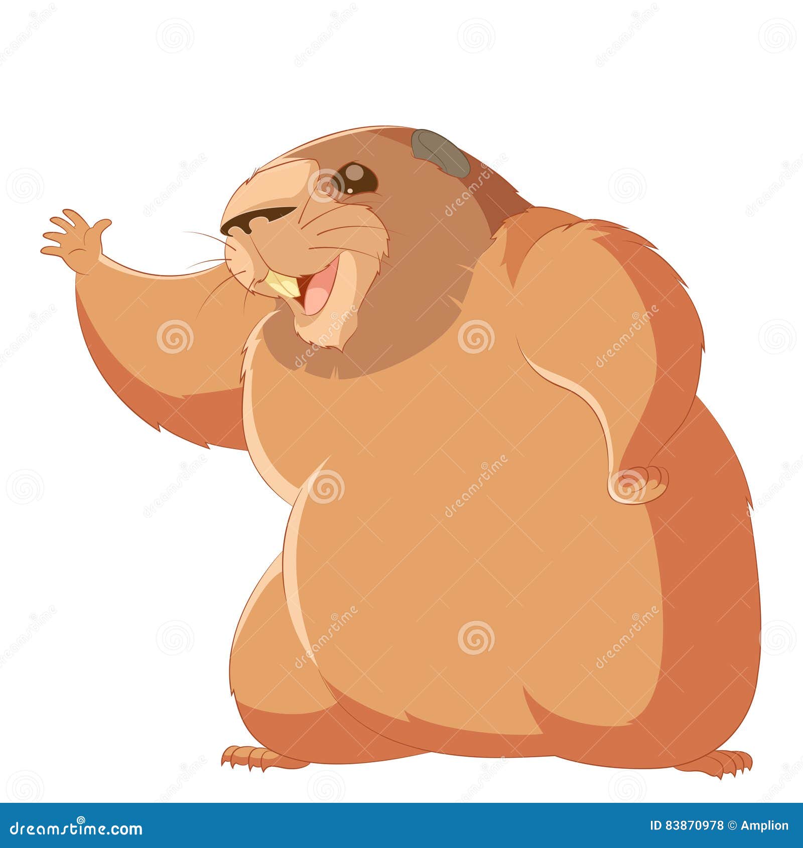 Happy cartoon groundhog stock vector. Illustration of prediction - 83870978