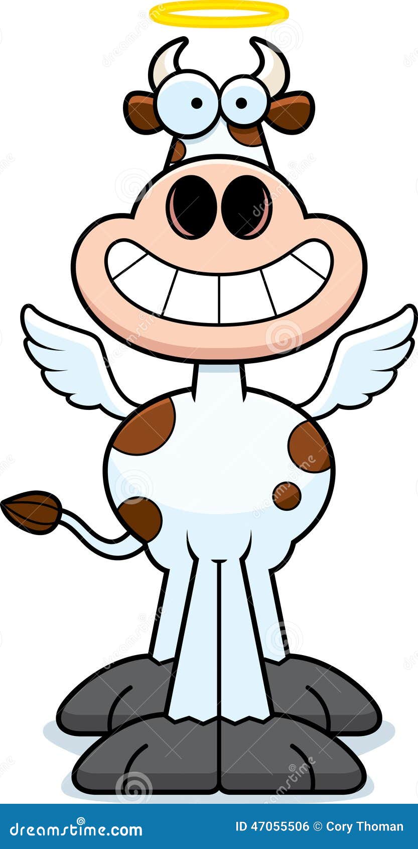 Happy Cartoon Holy Cow stock vector. Illustration of animal - 47055506