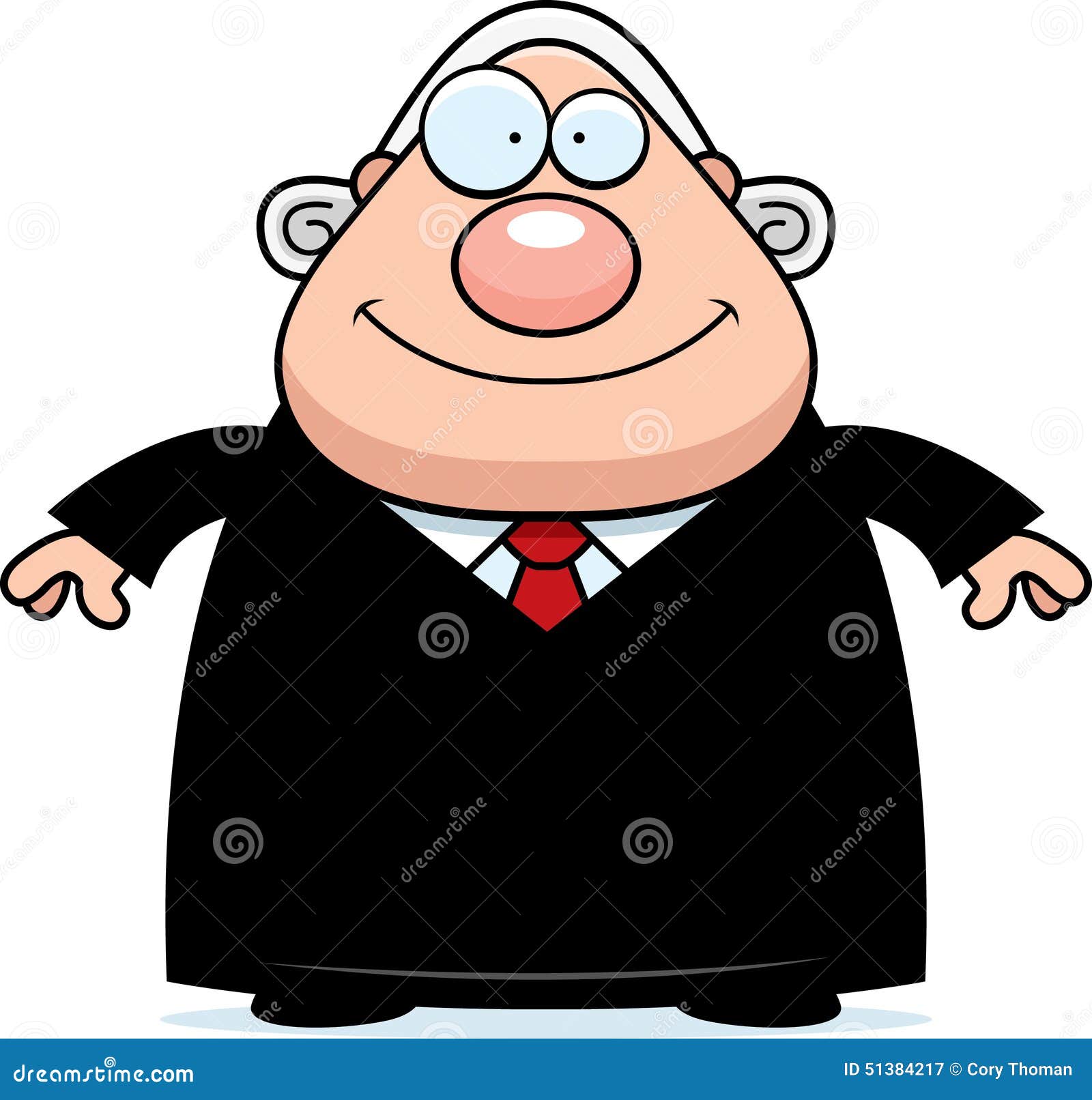 Happy Cartoon Judge stock vector. Illustration of smiling - 51384217