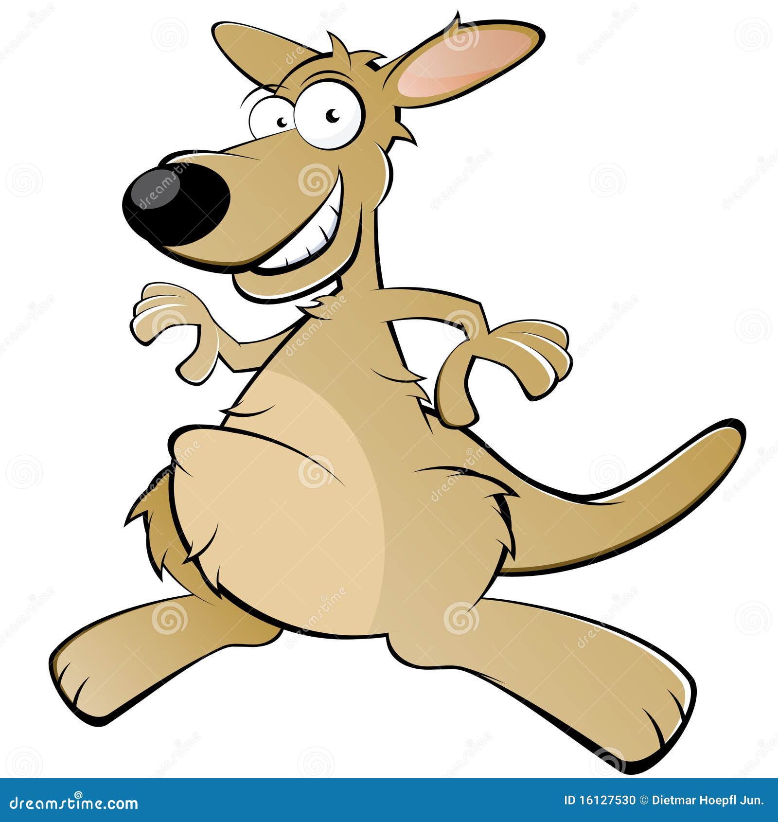 Smiling Kangaroo In Boxing Gloves, Vector Isolated Illustration ...