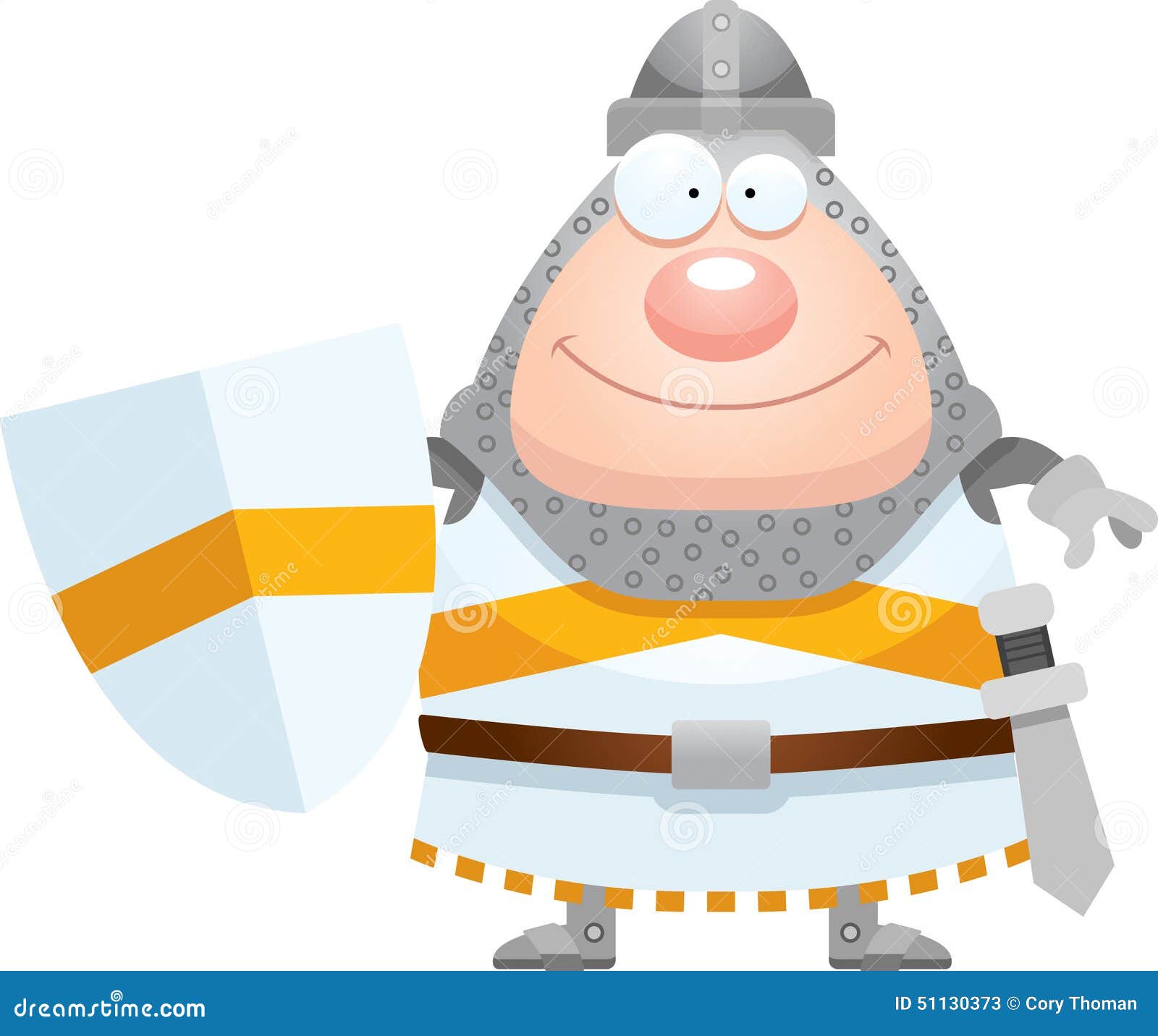 Happy Cartoon Knight stock vector. Illustration of vector - 51130373