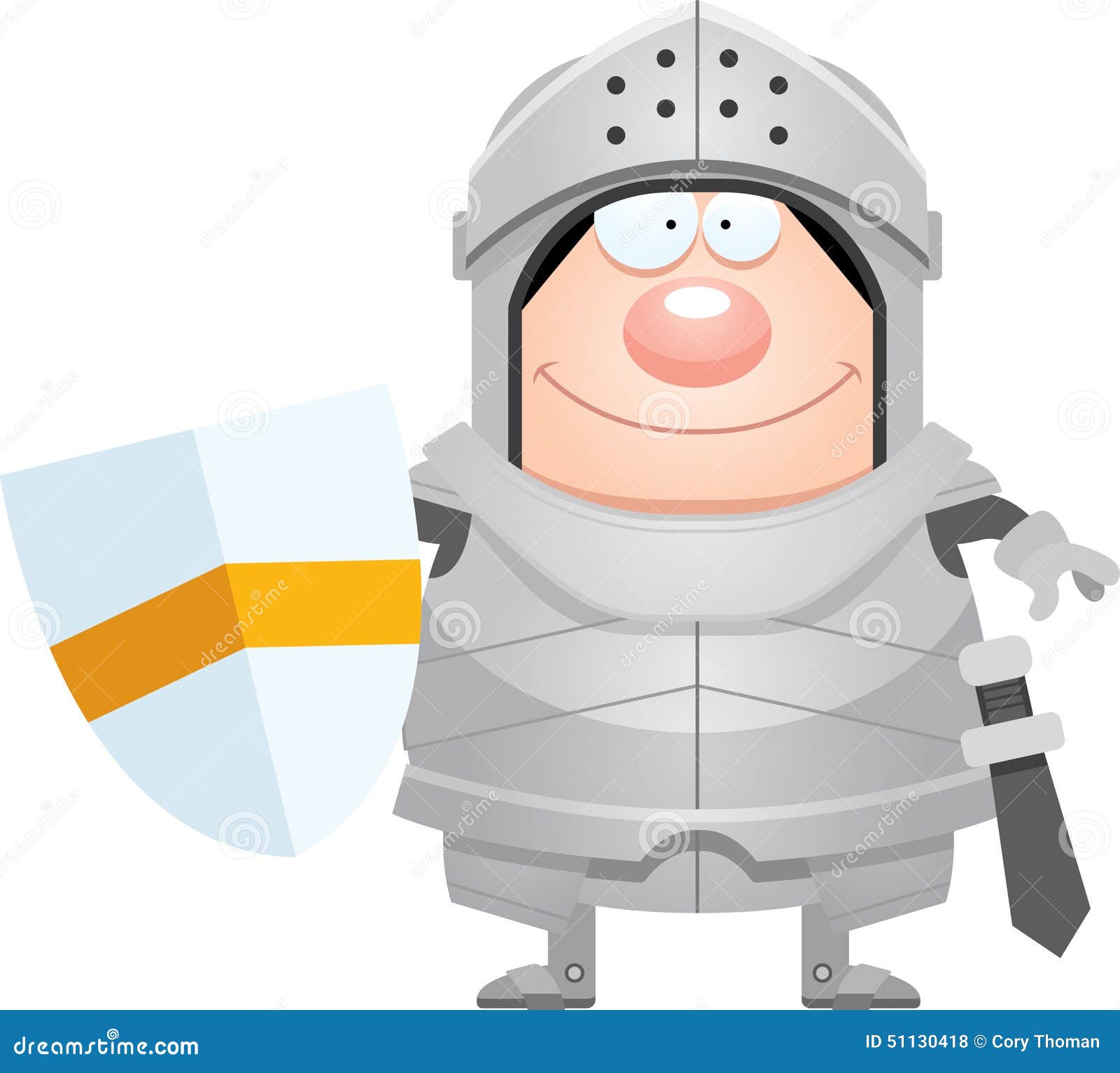 Happy Cartoon Knight stock vector. Illustration of knight - 51130418