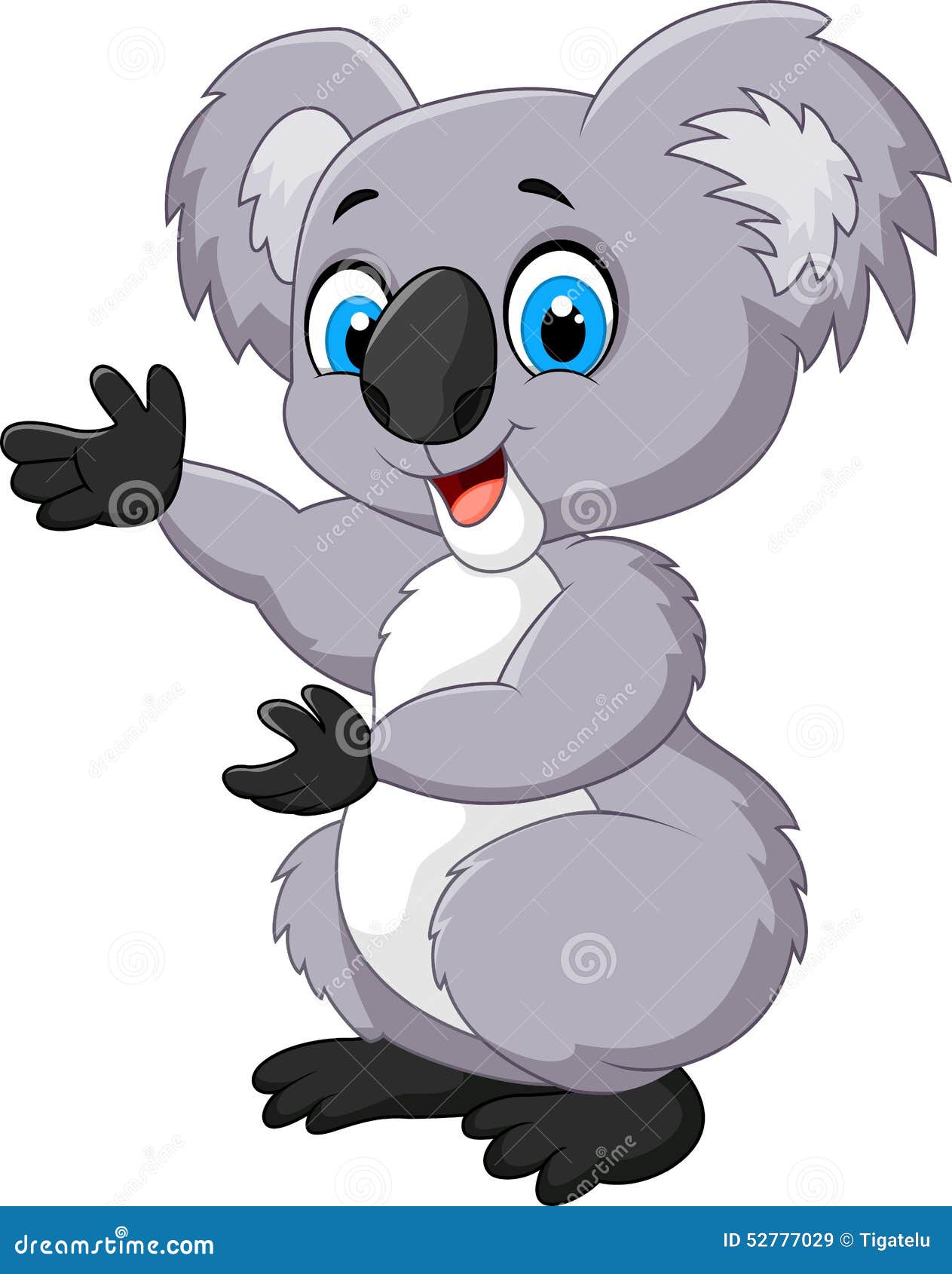 Happy cartoon koala stock vector. Illustration of childhood - 52777029