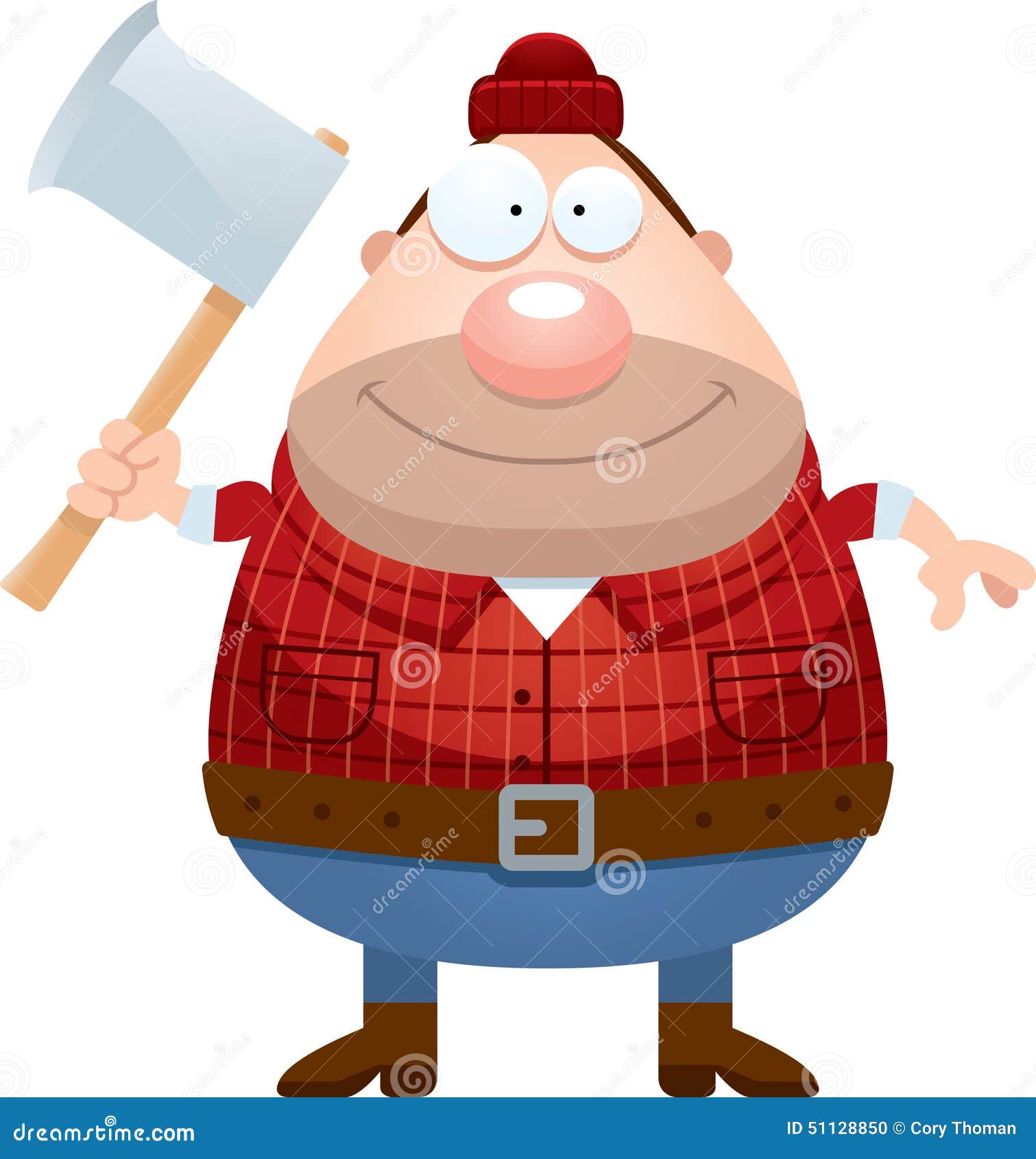 Happy Cartoon Lumberjack stock vector. Illustration of clip - 51128850