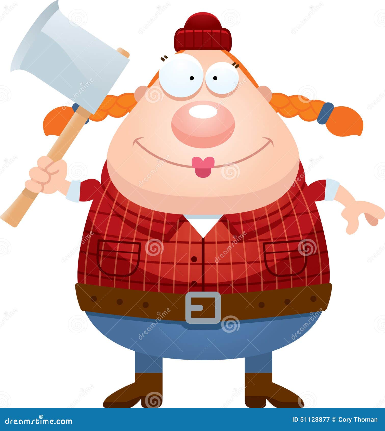 Happy Cartoon Lumberjack stock vector. Illustration of cartoon - 51128877