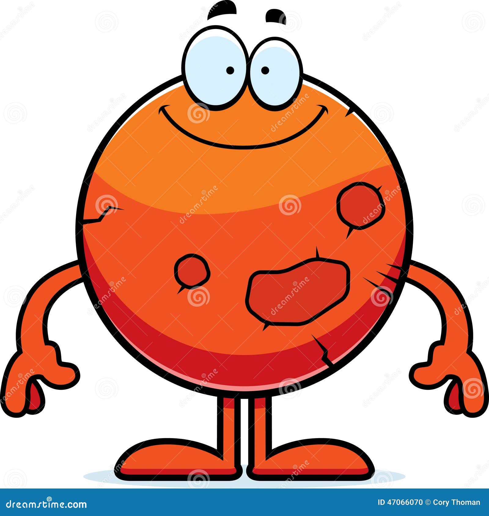 Happy Cartoon Mars stock vector. Illustration of space - 47066070