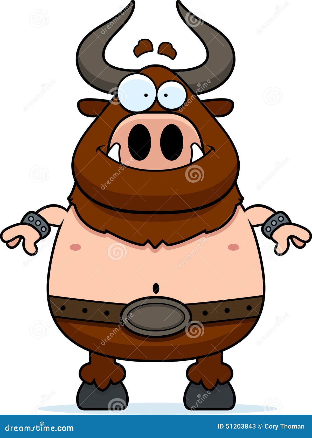 Happy Cartoon Minotaur stock vector. Illustration of creature - 51203843