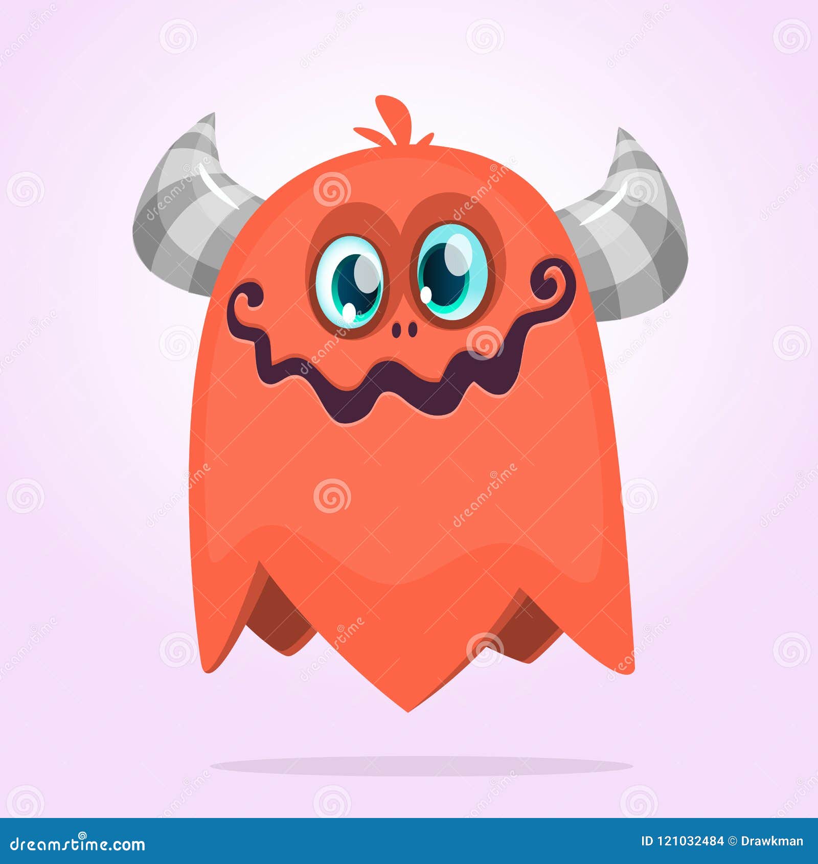 Happy Cartoon Monster. Vector Character. Stock Vector - Illustration of ...