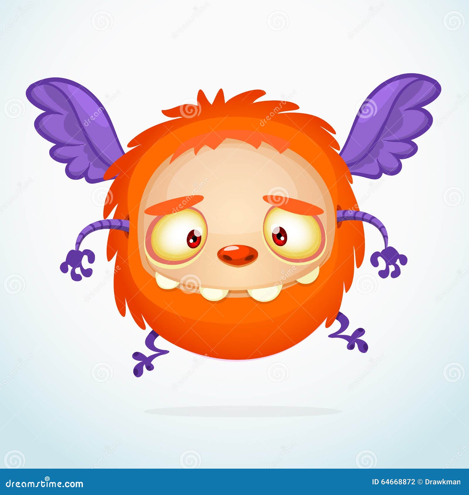 Happy cartoon monster stock vector. Illustration of demon - 64668872