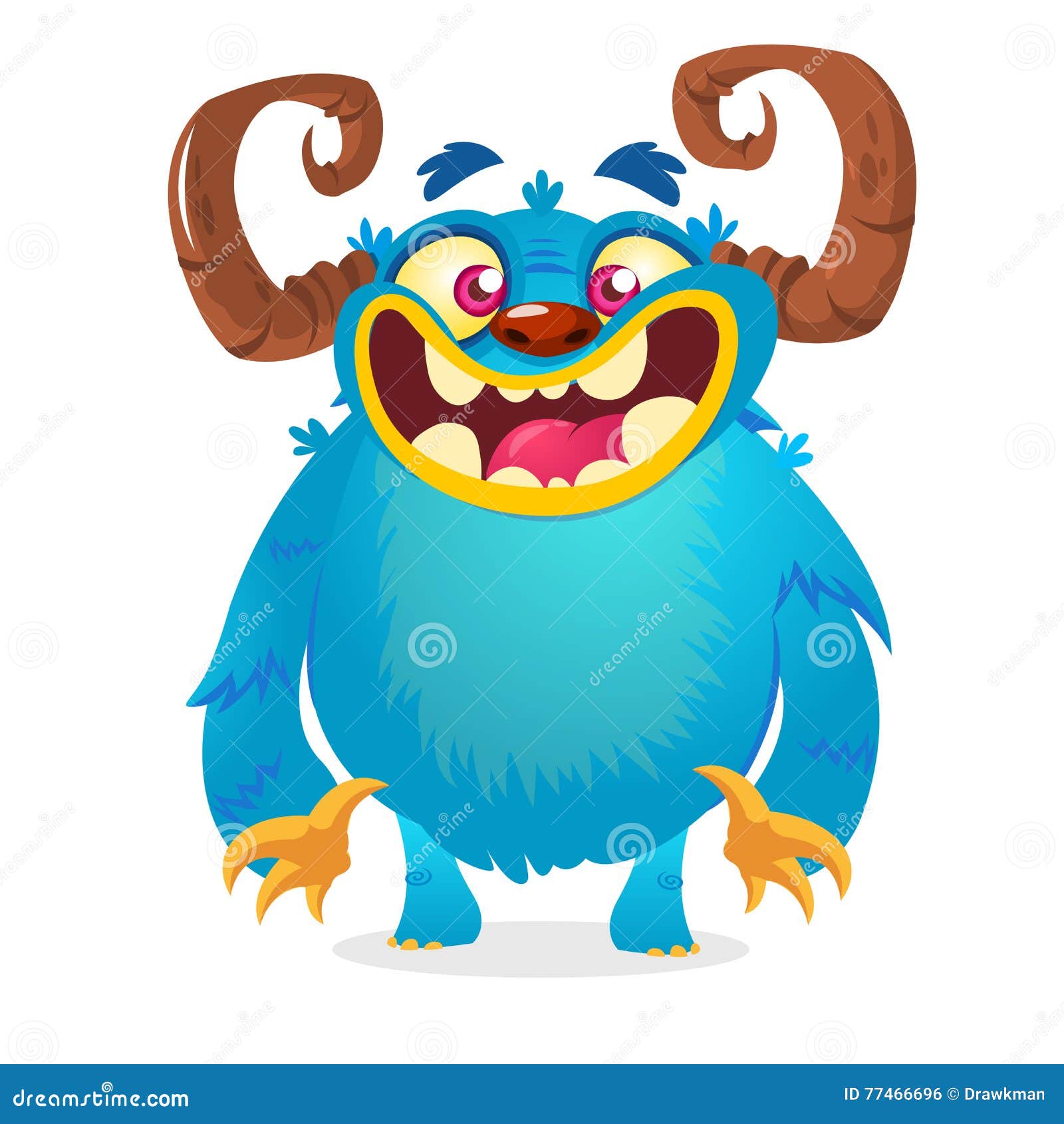 Happy Cartoon Monster. Vector Character for Halloween Stock Vector ...