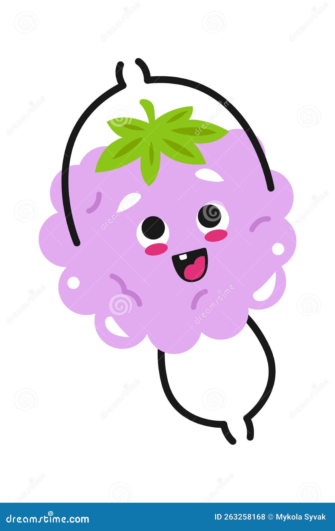 Happy Cartoon mulberry stock vector. Illustration of cartoon - 263258168