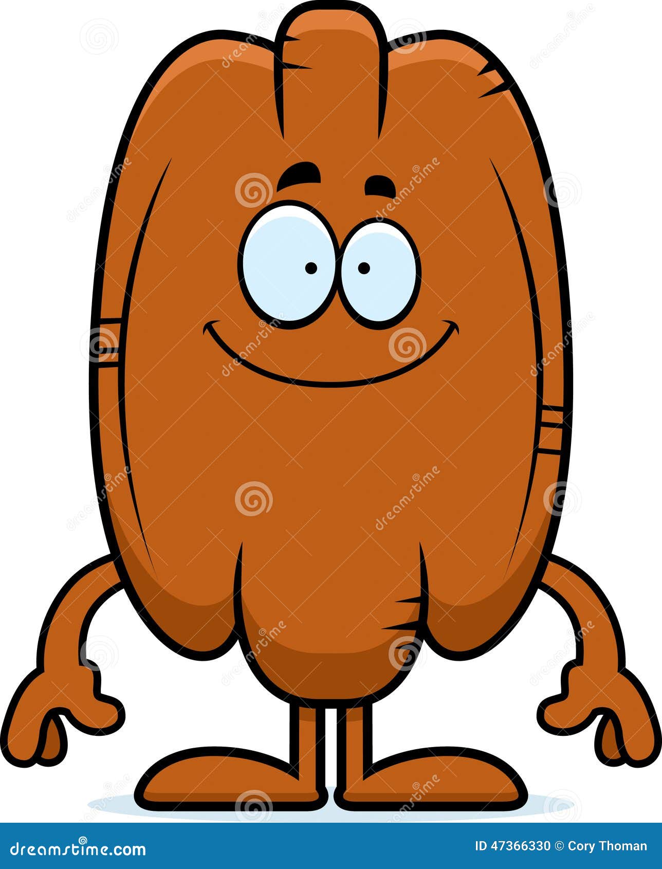 Happy Cartoon Pecan stock vector. Illustration of cartoon - 47366330