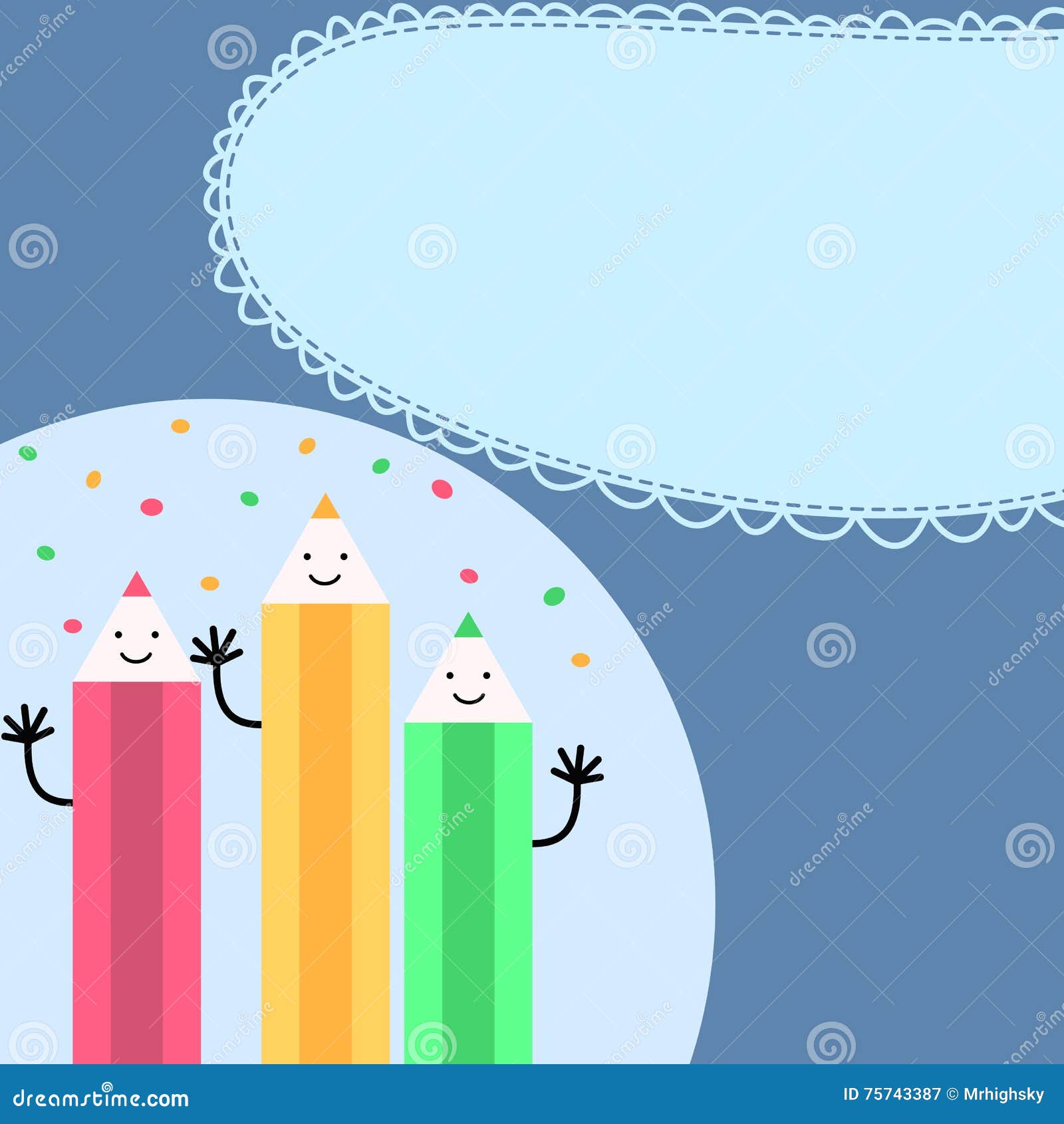 Cartoon Pencils Holding Objects Stock Illustration | CartoonDealer.com ...