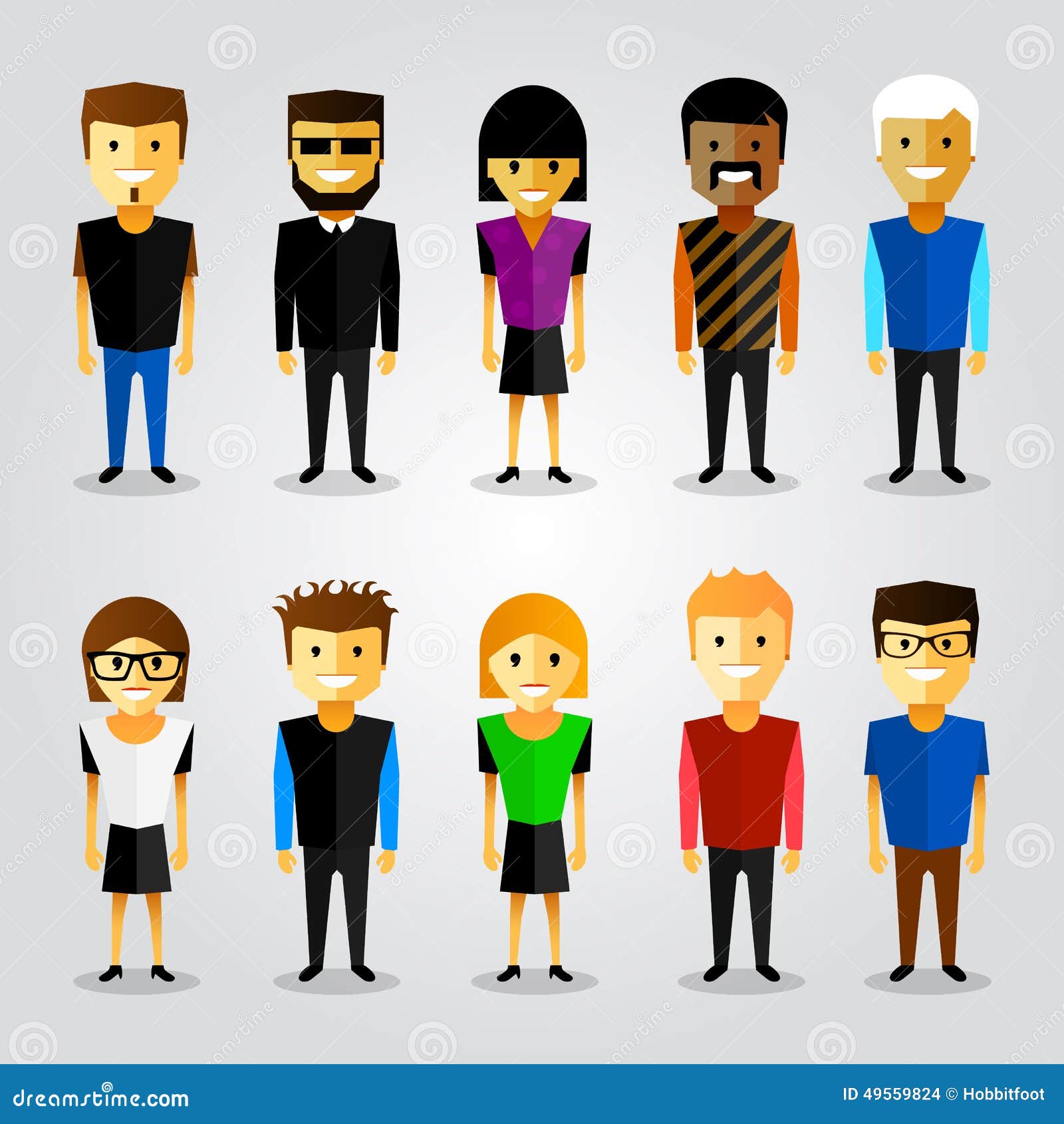 With happy cartoon people. stock vector. Illustration of office - 49559824