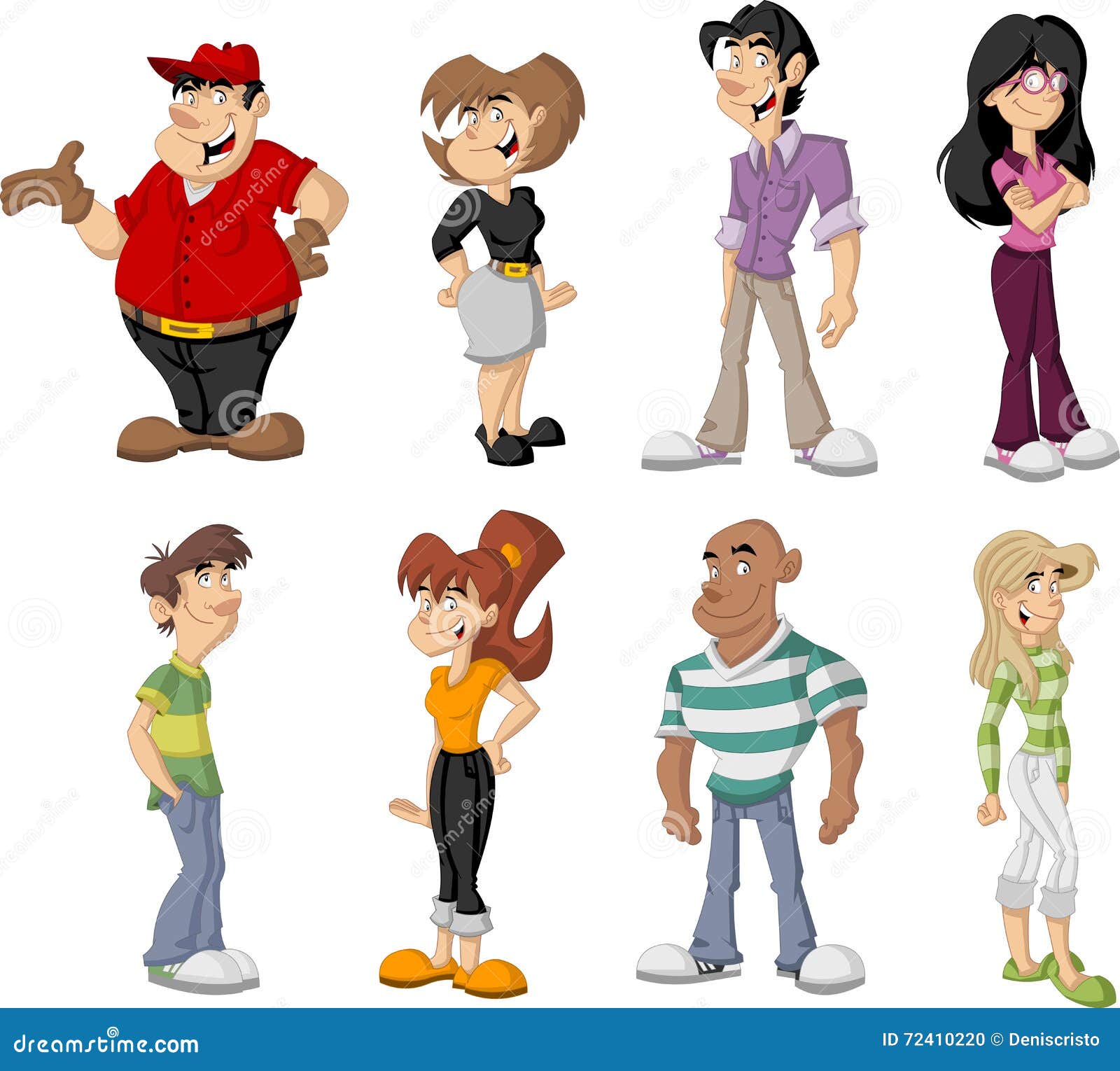 Happy cartoon people stock vector. Illustration of people - 72410220