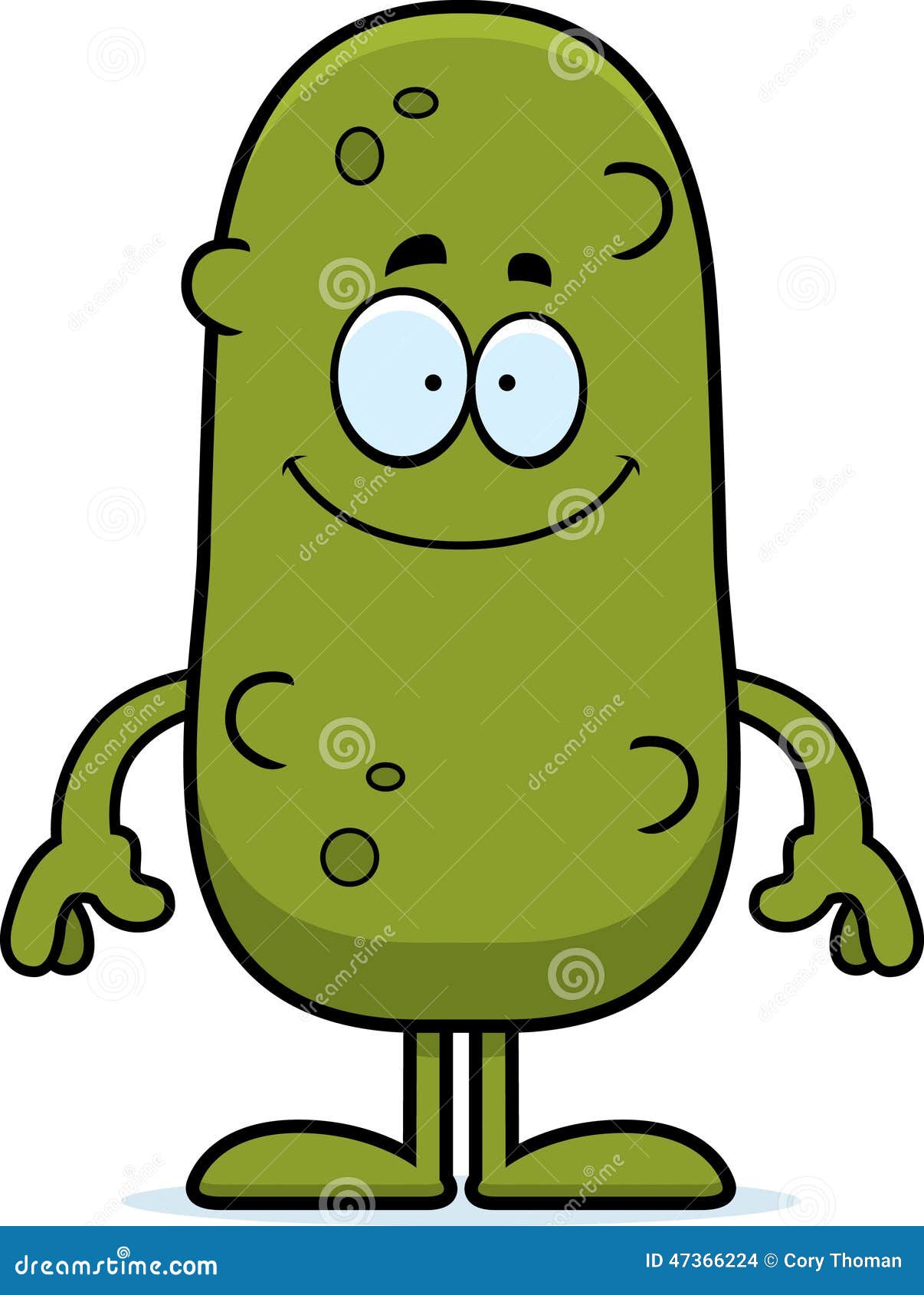 Happy Cartoon Pickle stock vector. Illustration of dill - 47366224