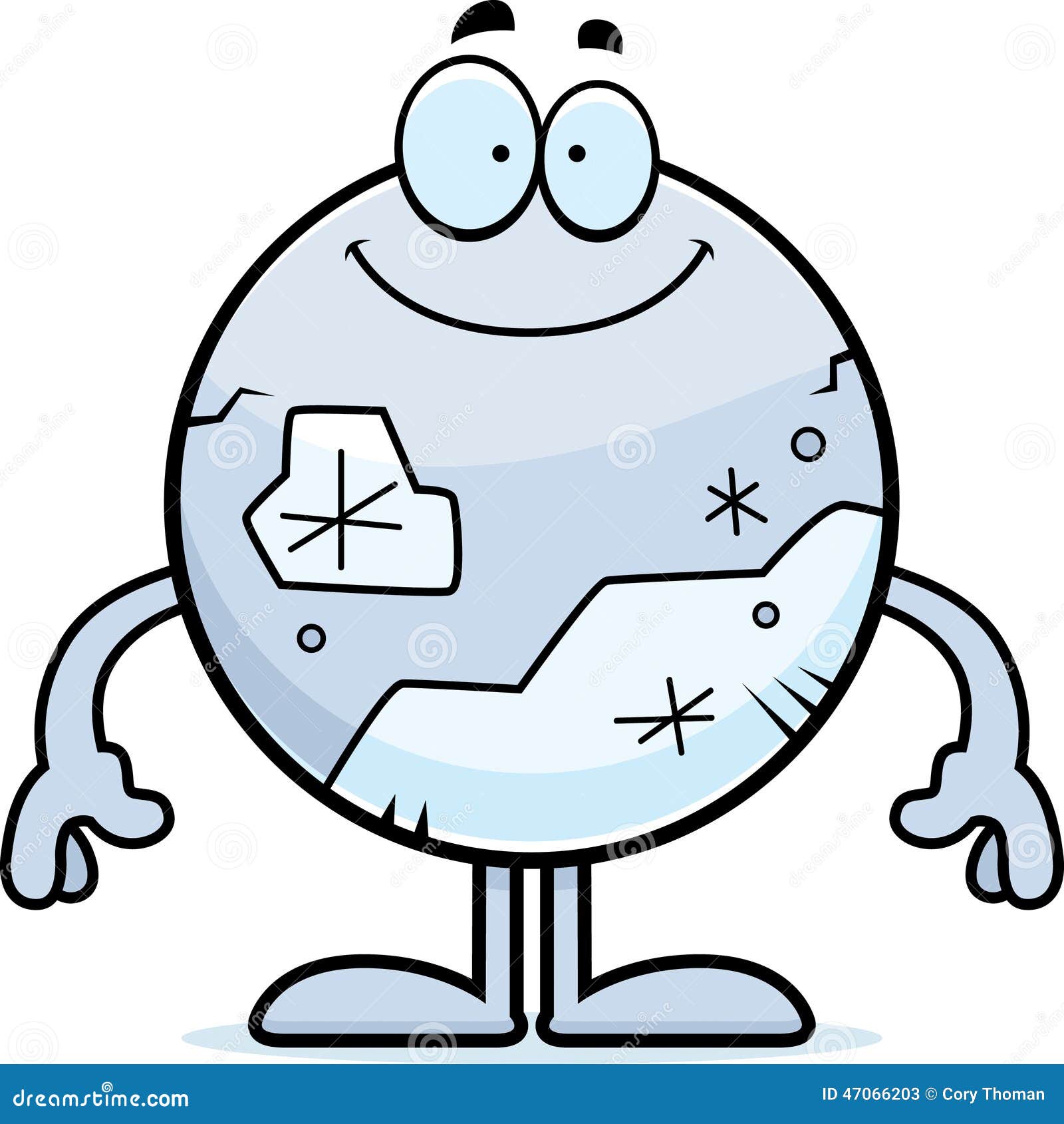 Happy Cartoon Pluto stock vector. Illustration of snwoball - 47066203