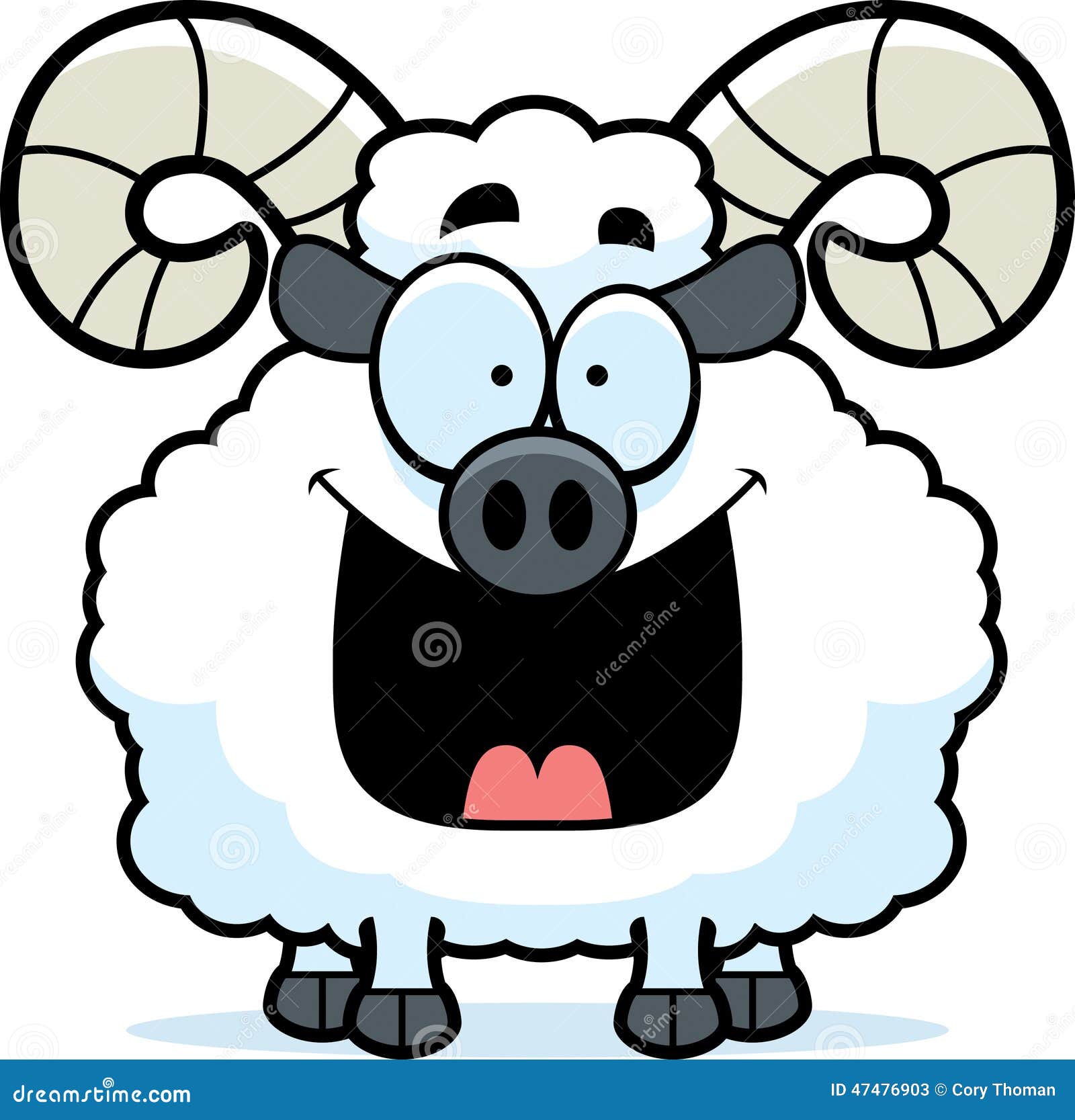 Happy Cartoon Ram stock vector. Illustration of vector - 47476903