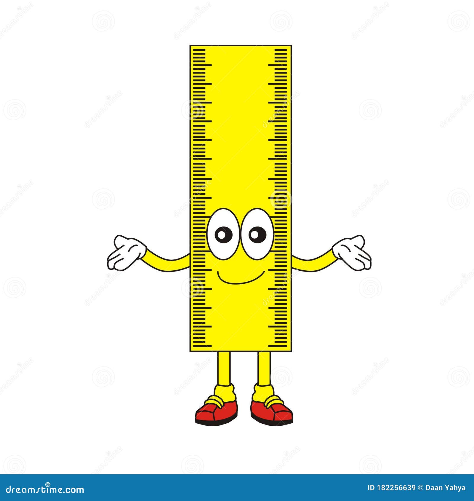 Happy Cartoon Ruler with a White Background Stock Illustration ... Happy Cartoon Ruler with a White Background Stock Illustration ...