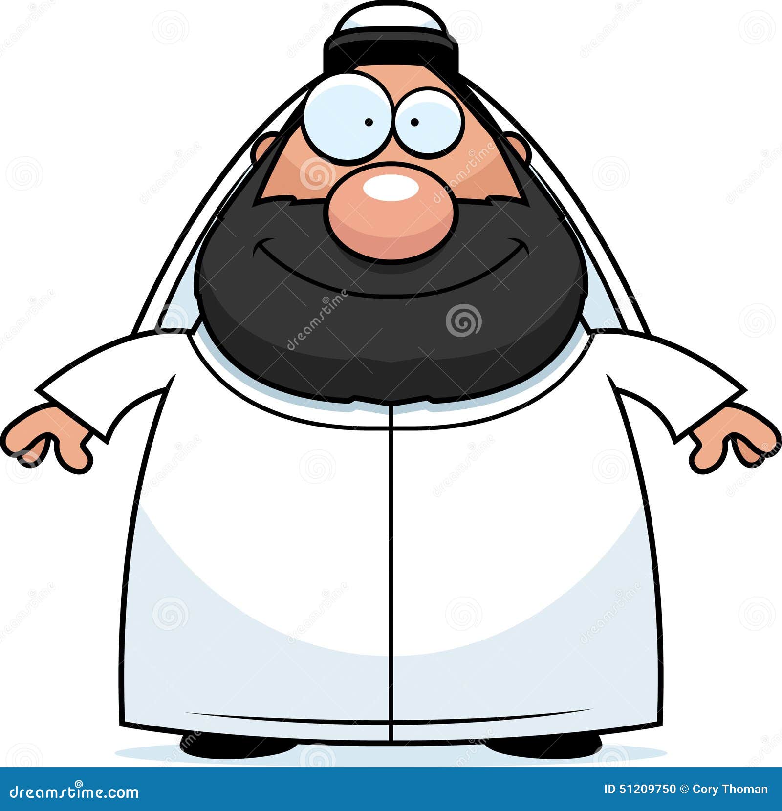 Happy Cartoon Sheikh stock vector. Illustration of shaikh - 51209750