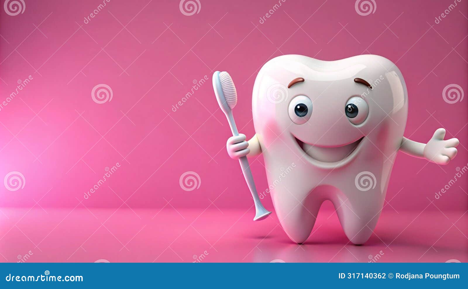 A Happy Cartoon with Smiling Teeth Stock Illustration - Illustration of ...