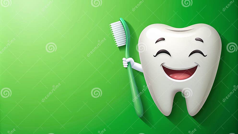 A Happy Cartoon with Smiling Teeth Stock Illustration - Illustration of ...