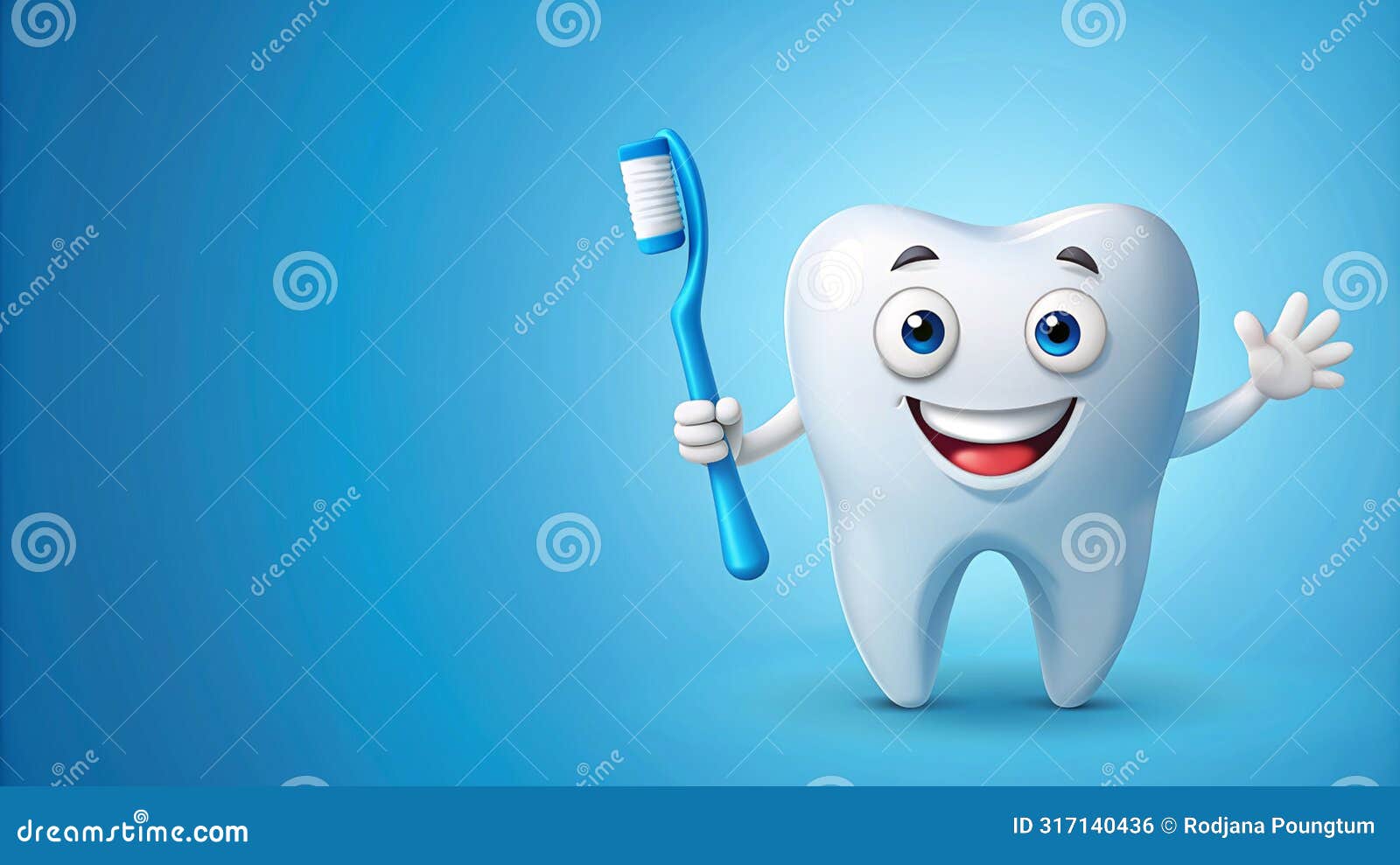 A Happy Cartoon with Smiling Teeth Stock Illustration - Illustration of ...