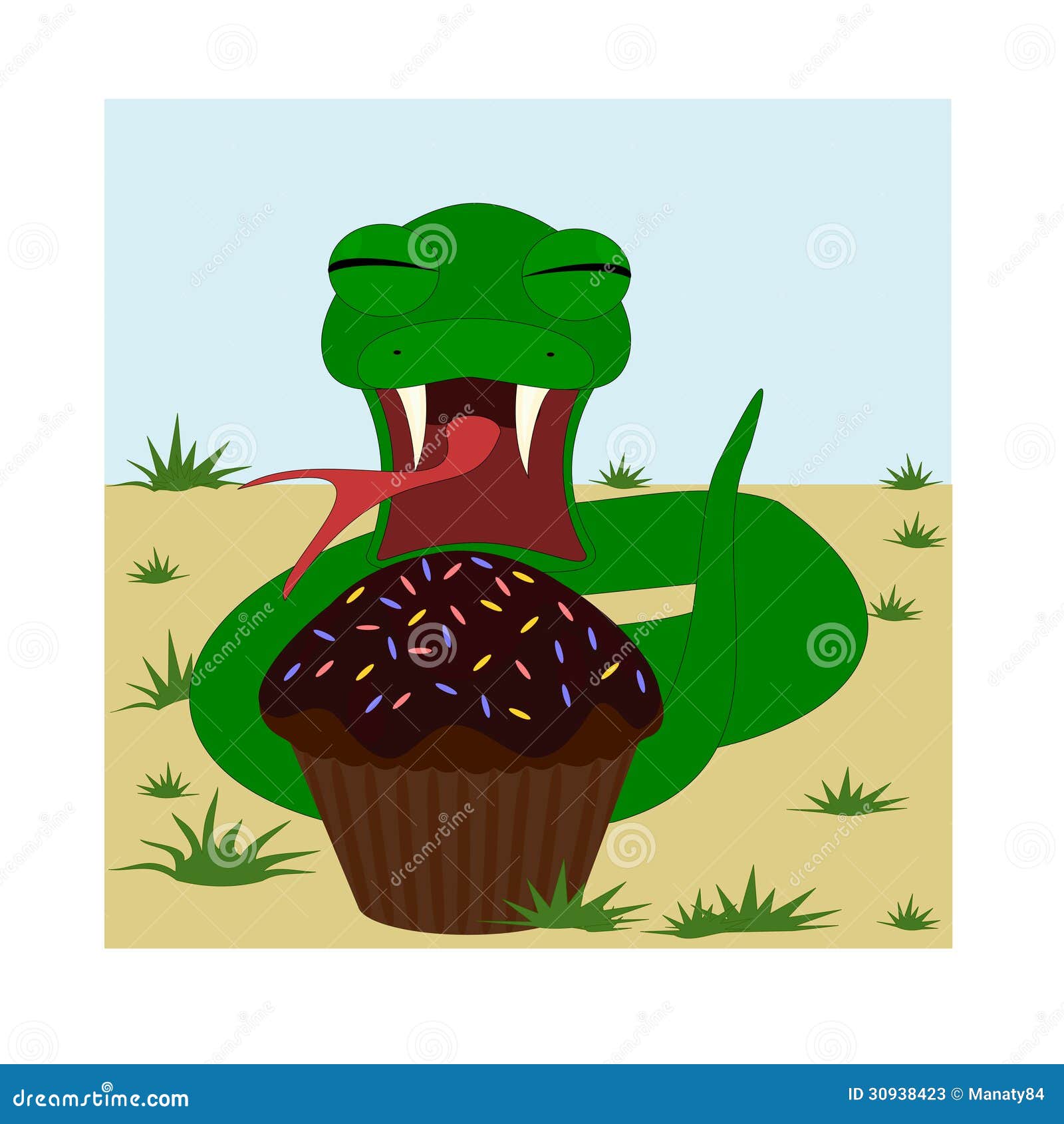 Happy cartoon snake stock vector. Illustration of birthday - 30938423