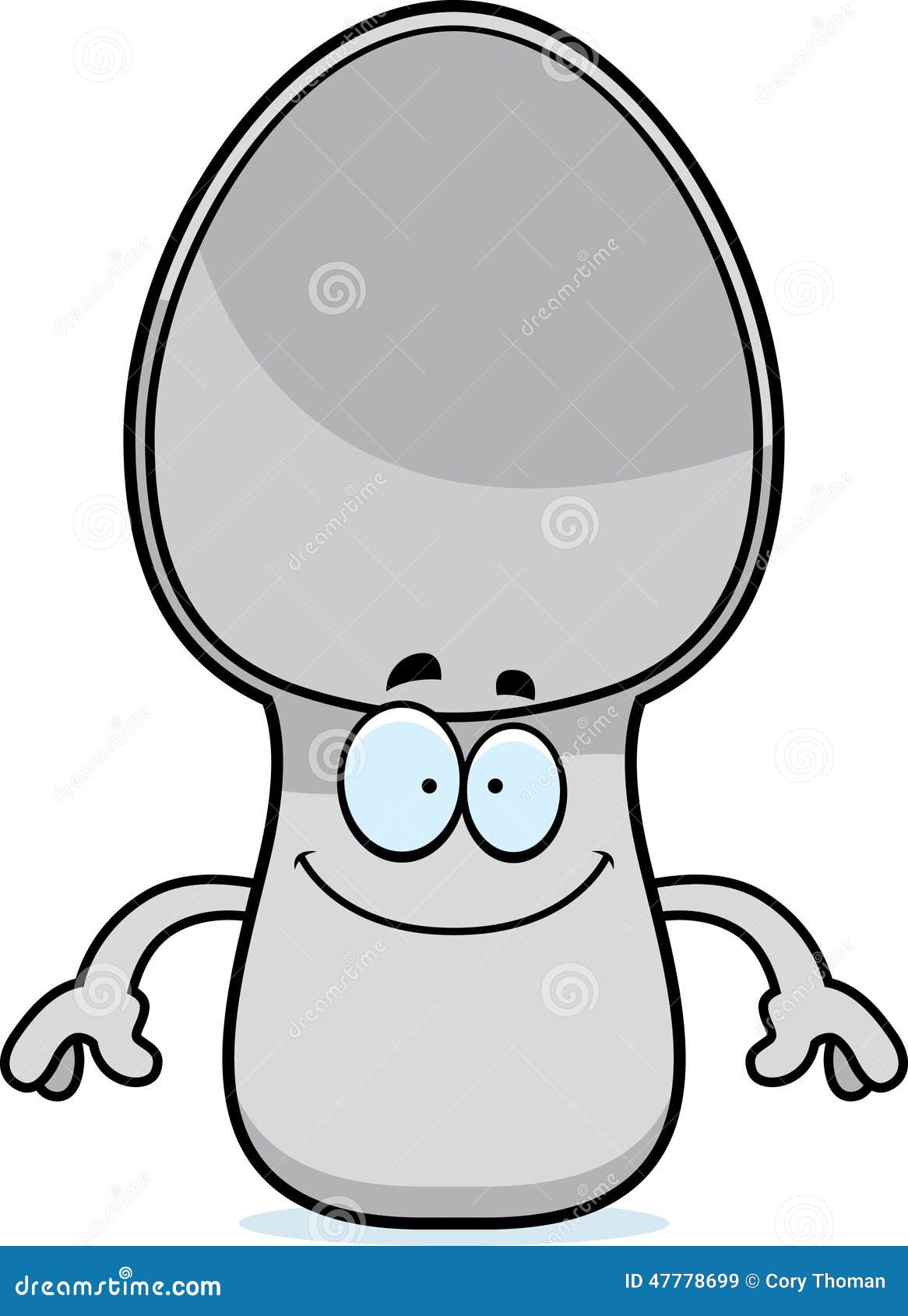 Happy Cartoon Spoon stock vector. Illustration of utensil - 47778699