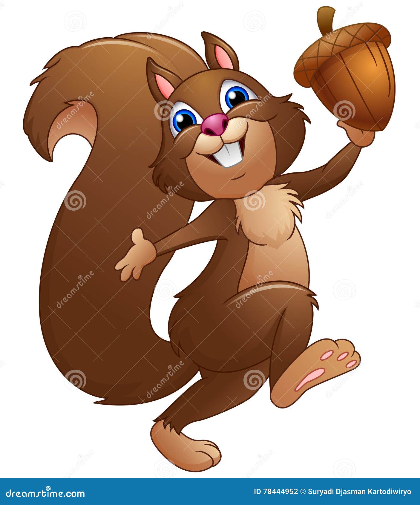 Happy Cartoon Squirrel Holding Acorn Stock Vector - Illustration of ... Happy Cartoon Squirrel Holding Acorn Stock Vector - Illustration of ...