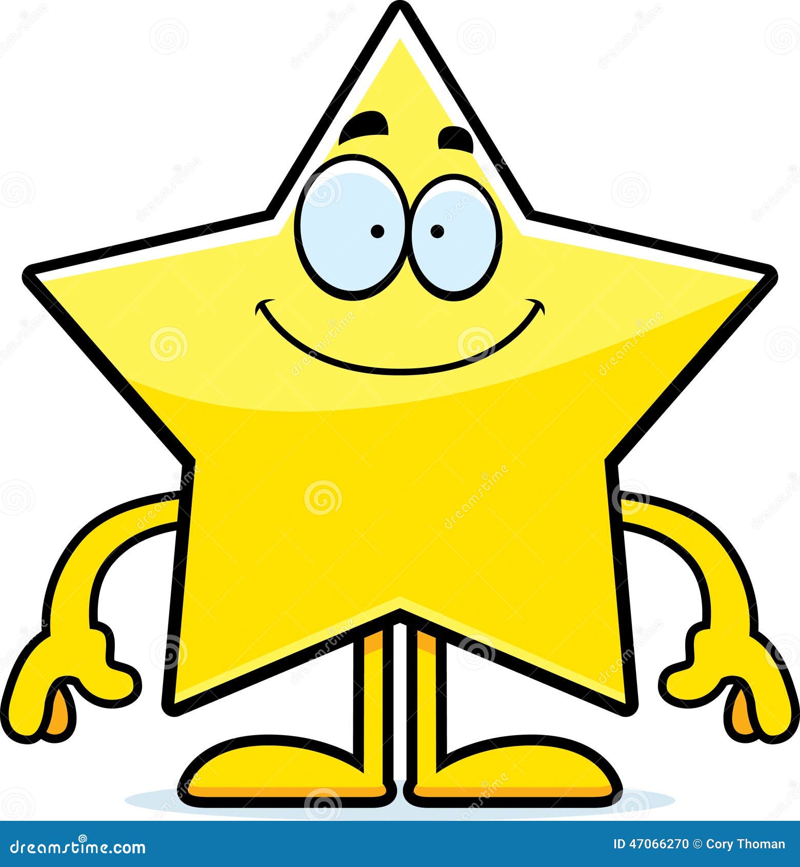 Happy Cartoon Star stock vector. Illustration of celestial - 47066270