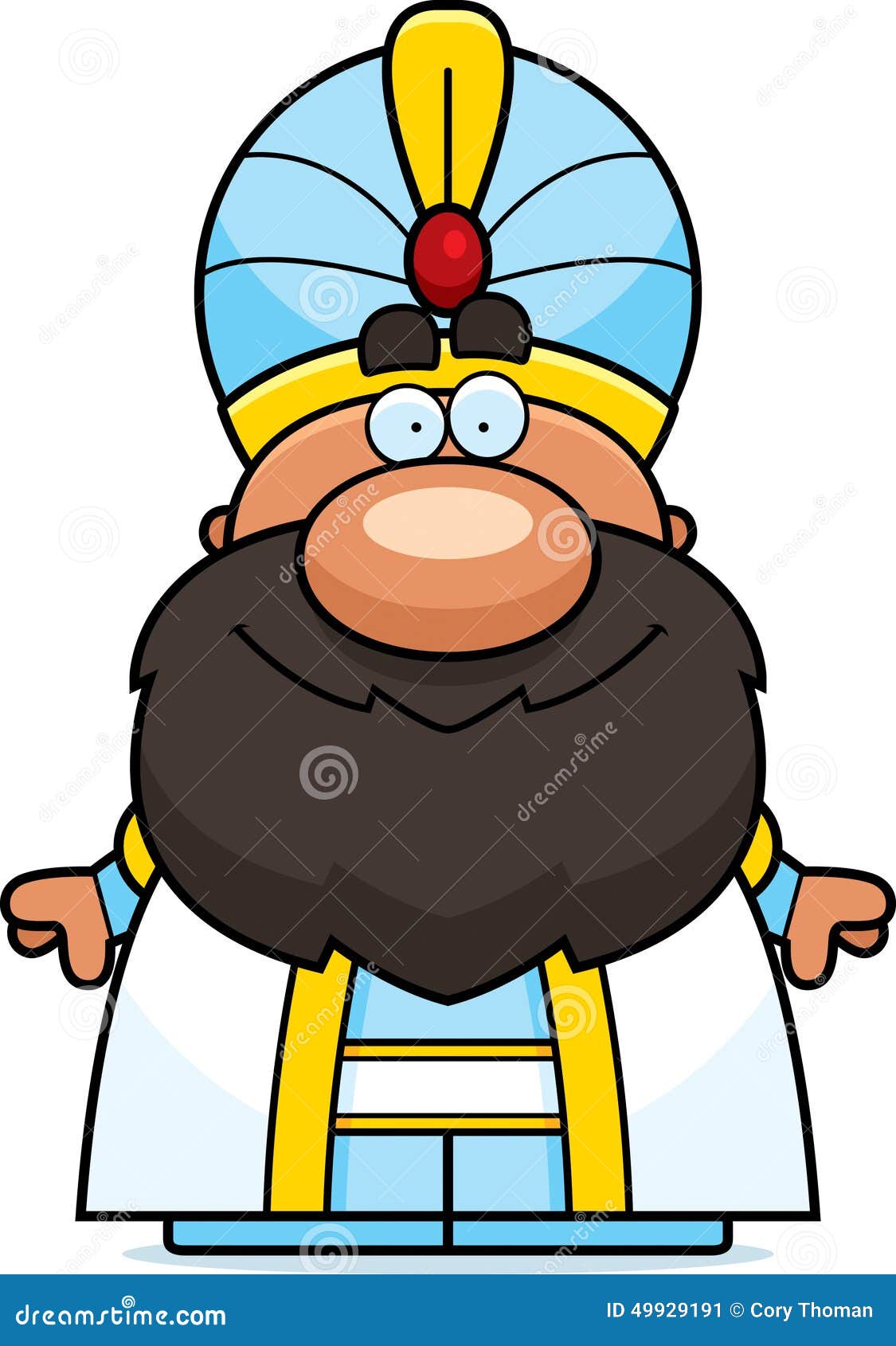 Happy Cartoon Sultan stock vector. Illustration of person - 49929191