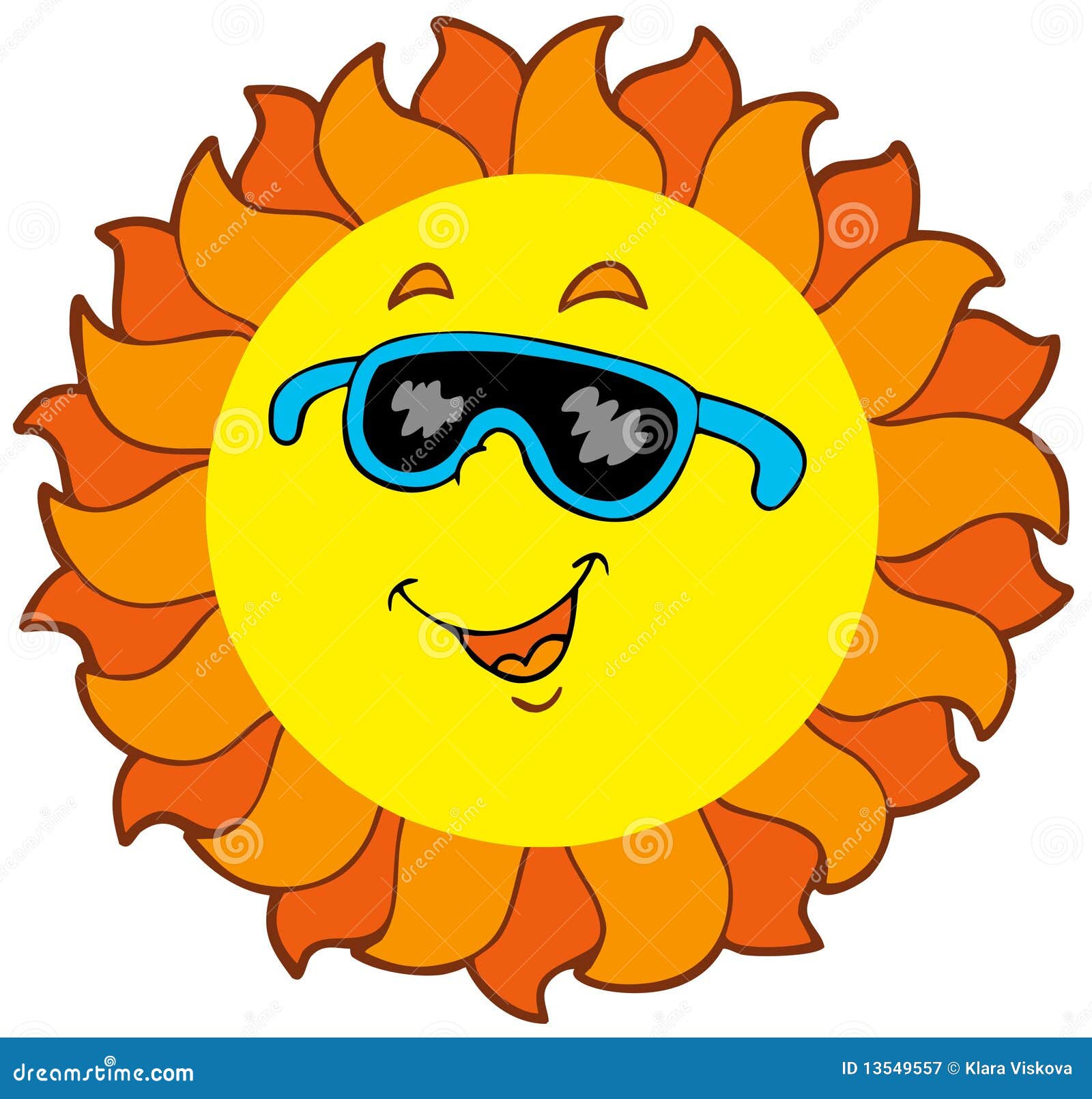 Happy Cartoon Sun Royalty Free Stock Photography - Image: 13549557