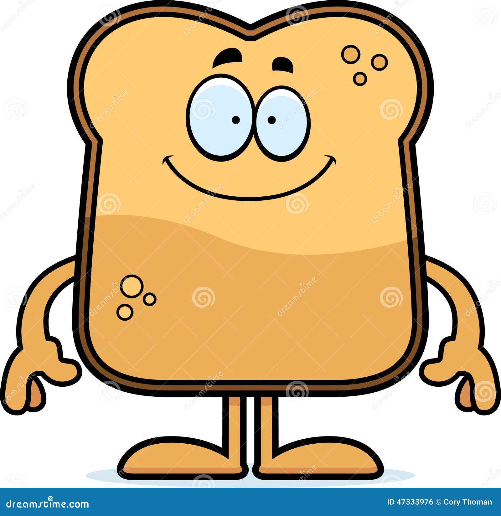 Happy Cartoon Toast Stock Vector - Image: 47333976