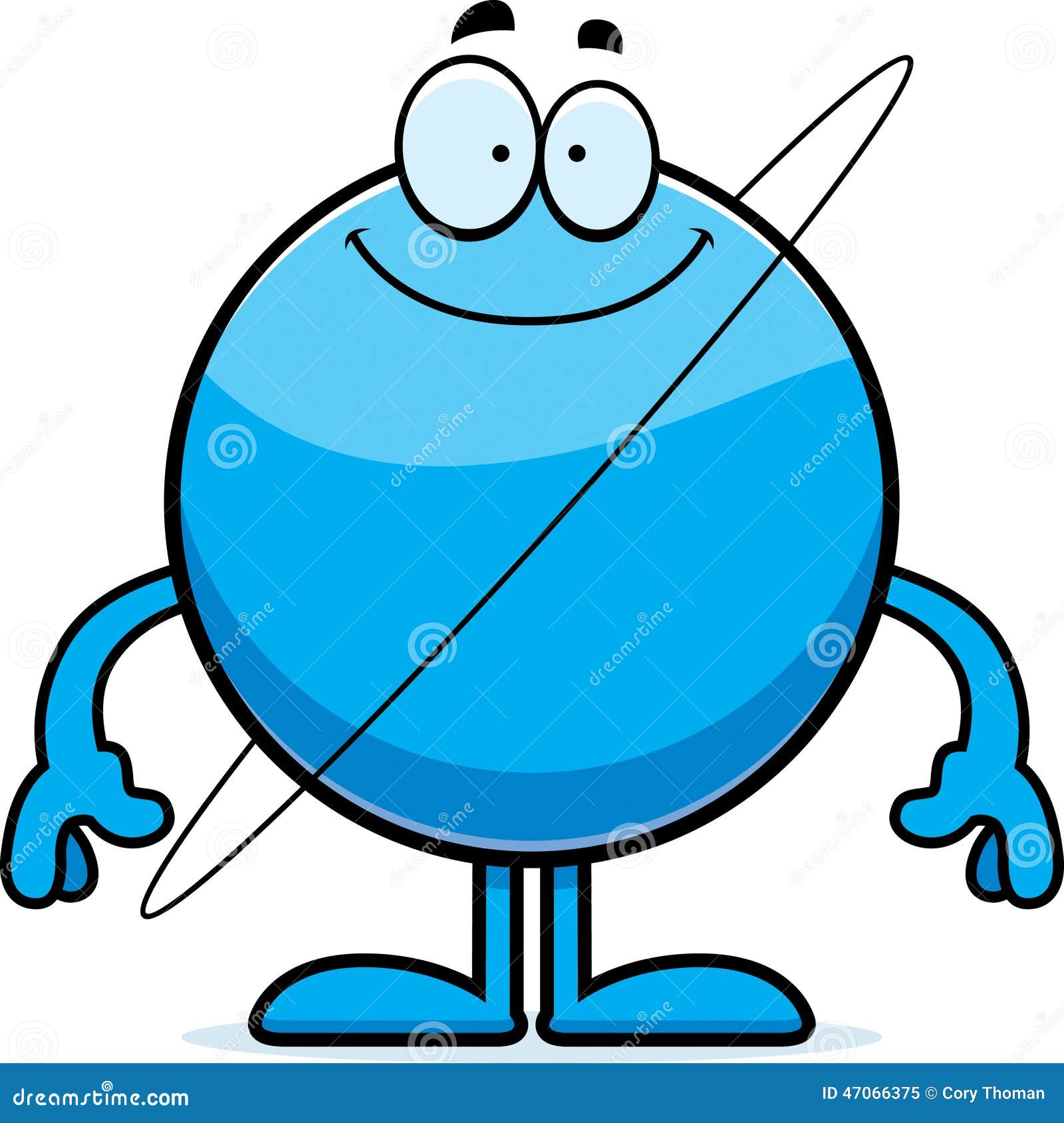 Happy Cartoon Uranus stock vector. Illustration of body - 47066375