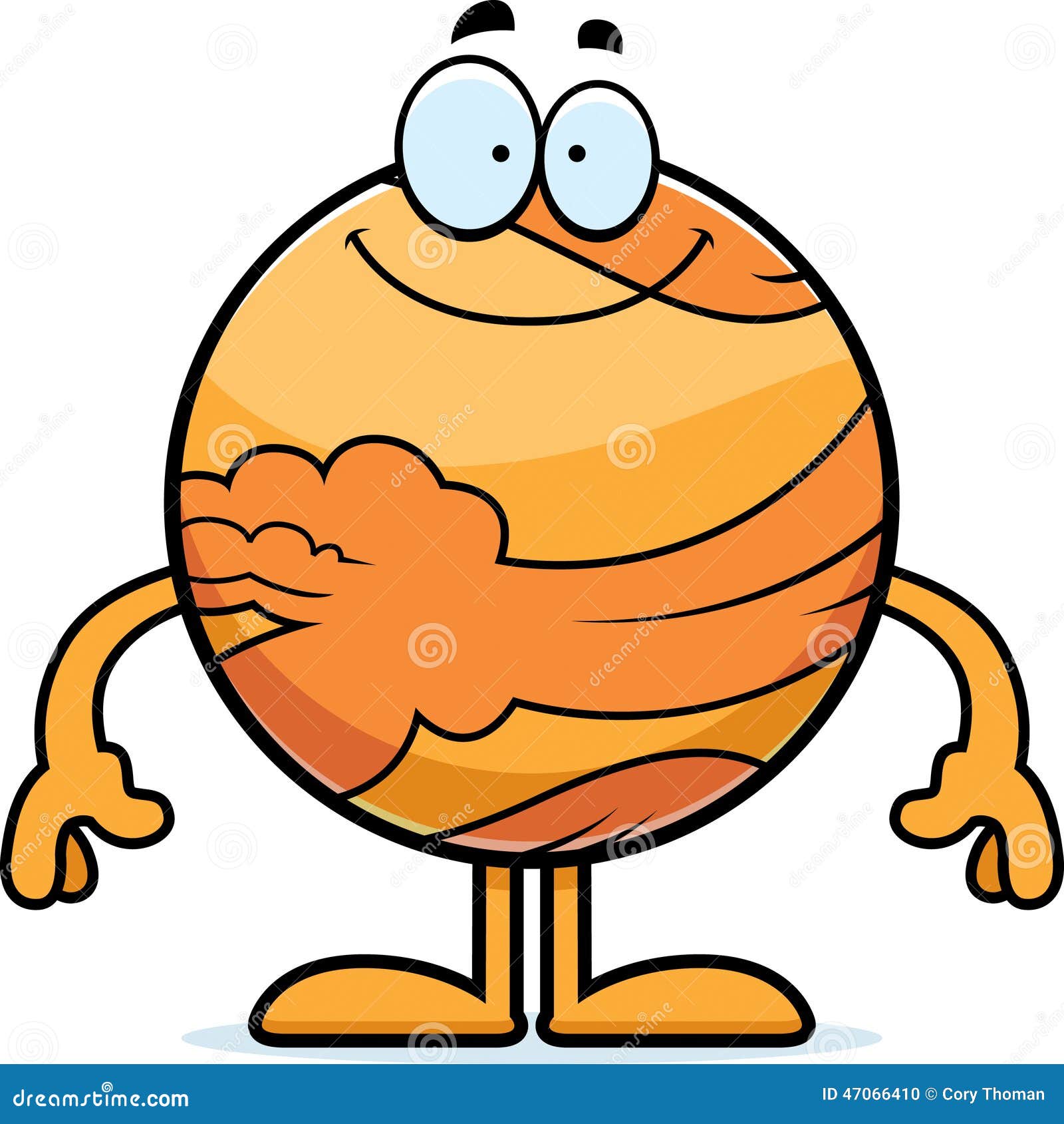 Happy Cartoon Venus stock vector. Illustration of venus - 47066410