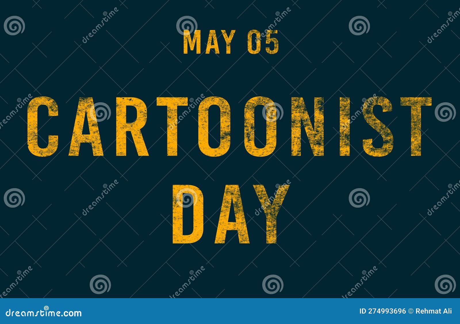 Happy Cartoonist Day, May 05. Calendar of May Text Effect, Design Stock ...