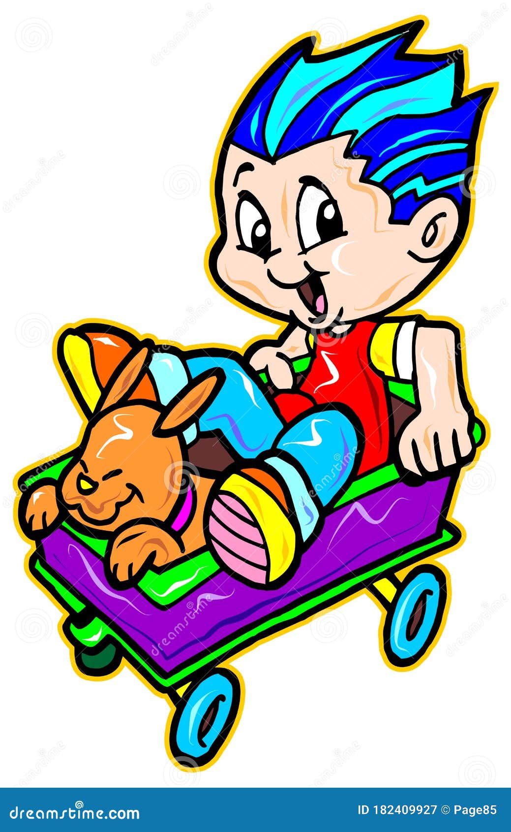 Happy cartoons stock vector. Illustration of cartoons - 182409927