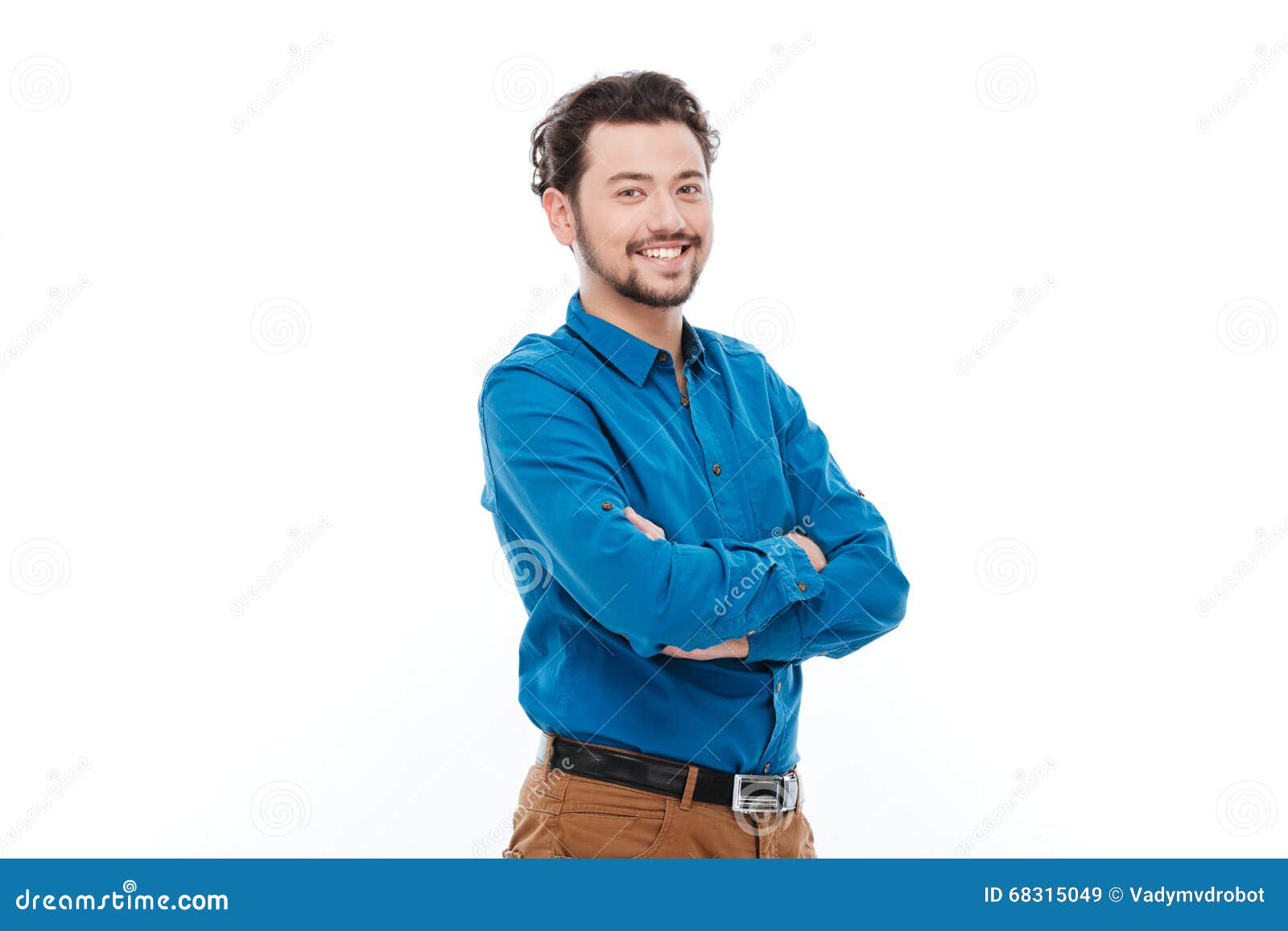 Male Standing With Arms Out