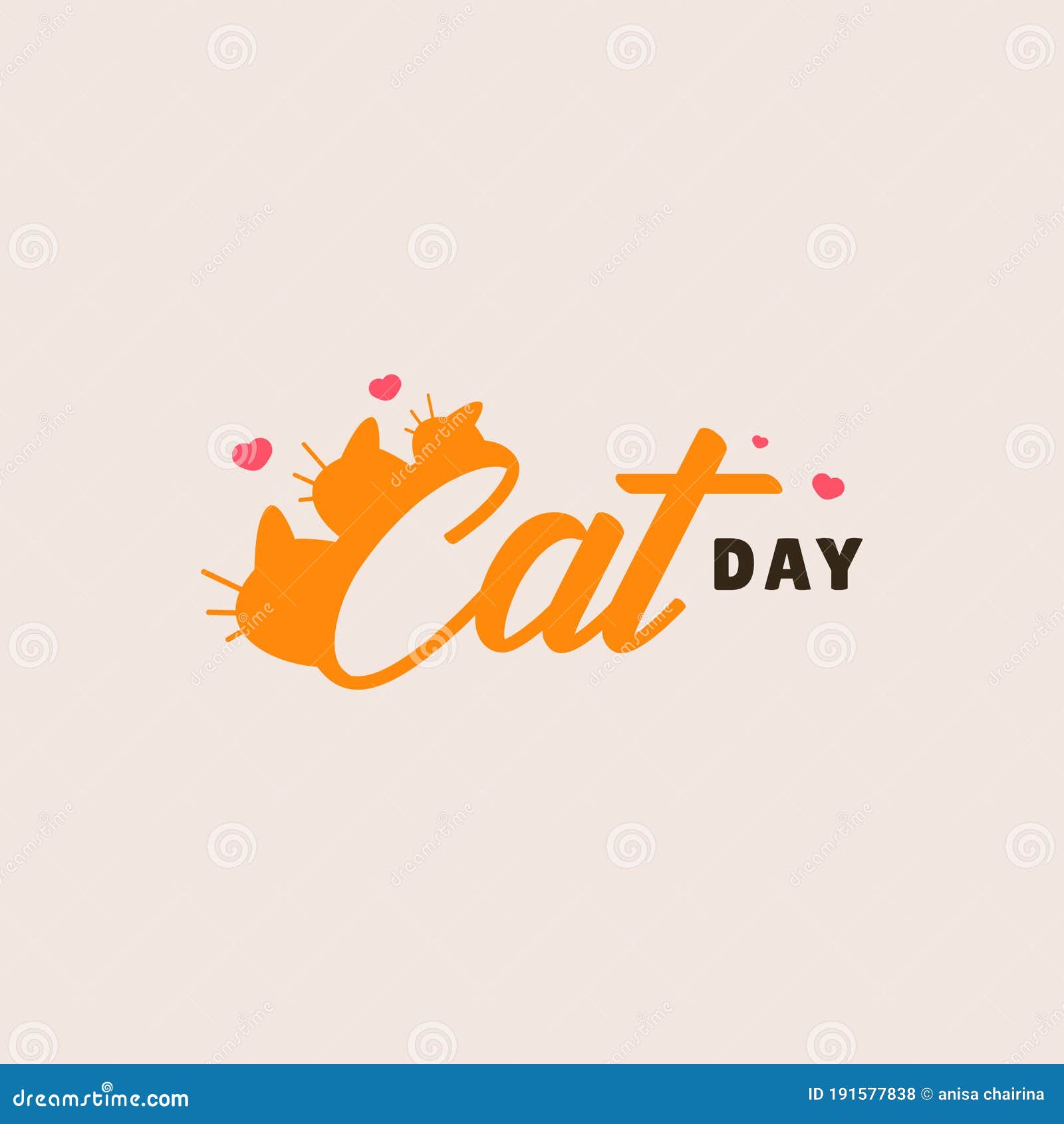 Happy Cat Day Vector Design Illustration for Celebrate Moment Stock ...