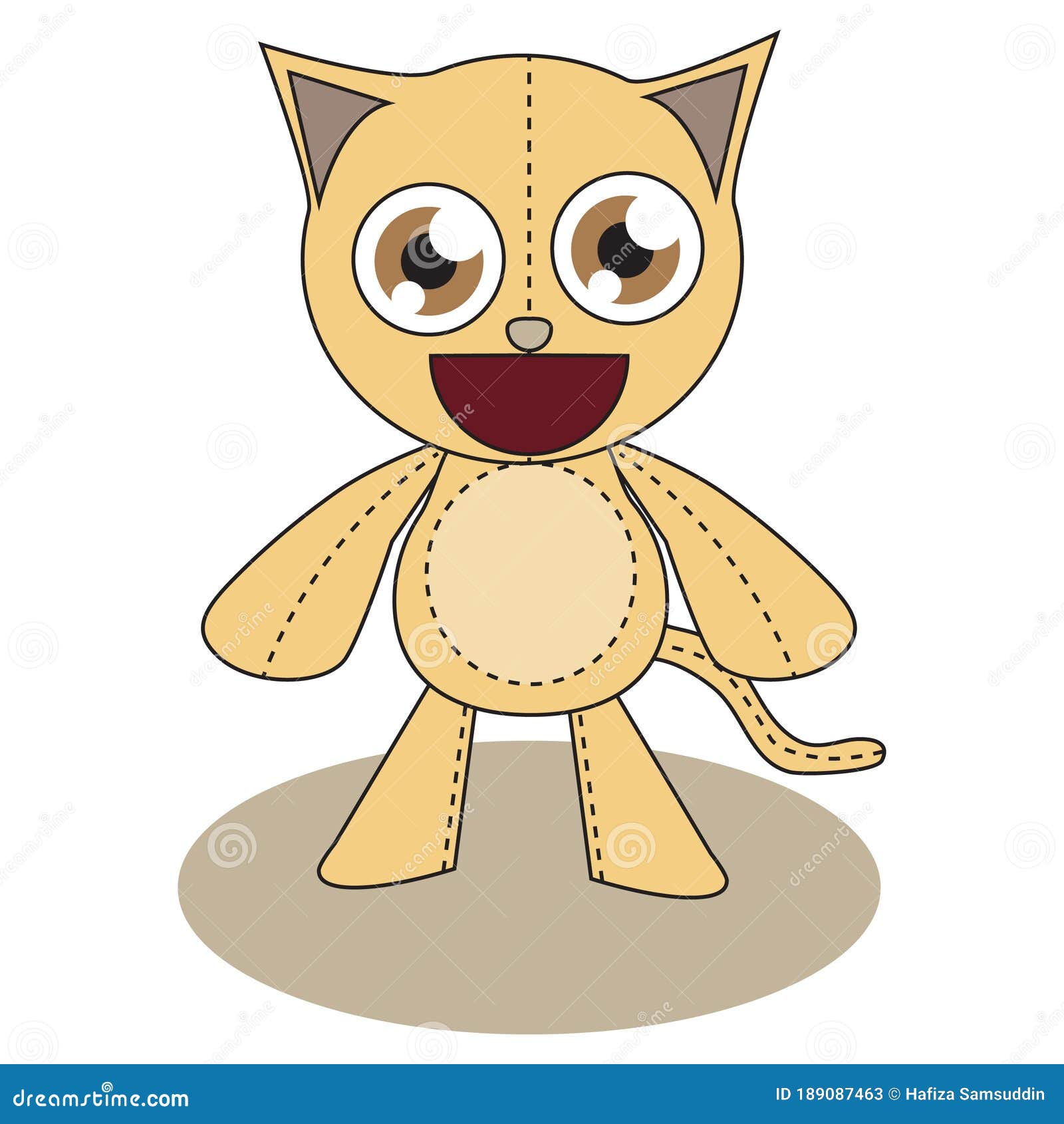 Happy Cat. Vector Illustration Decorative Design Stock Vector ...