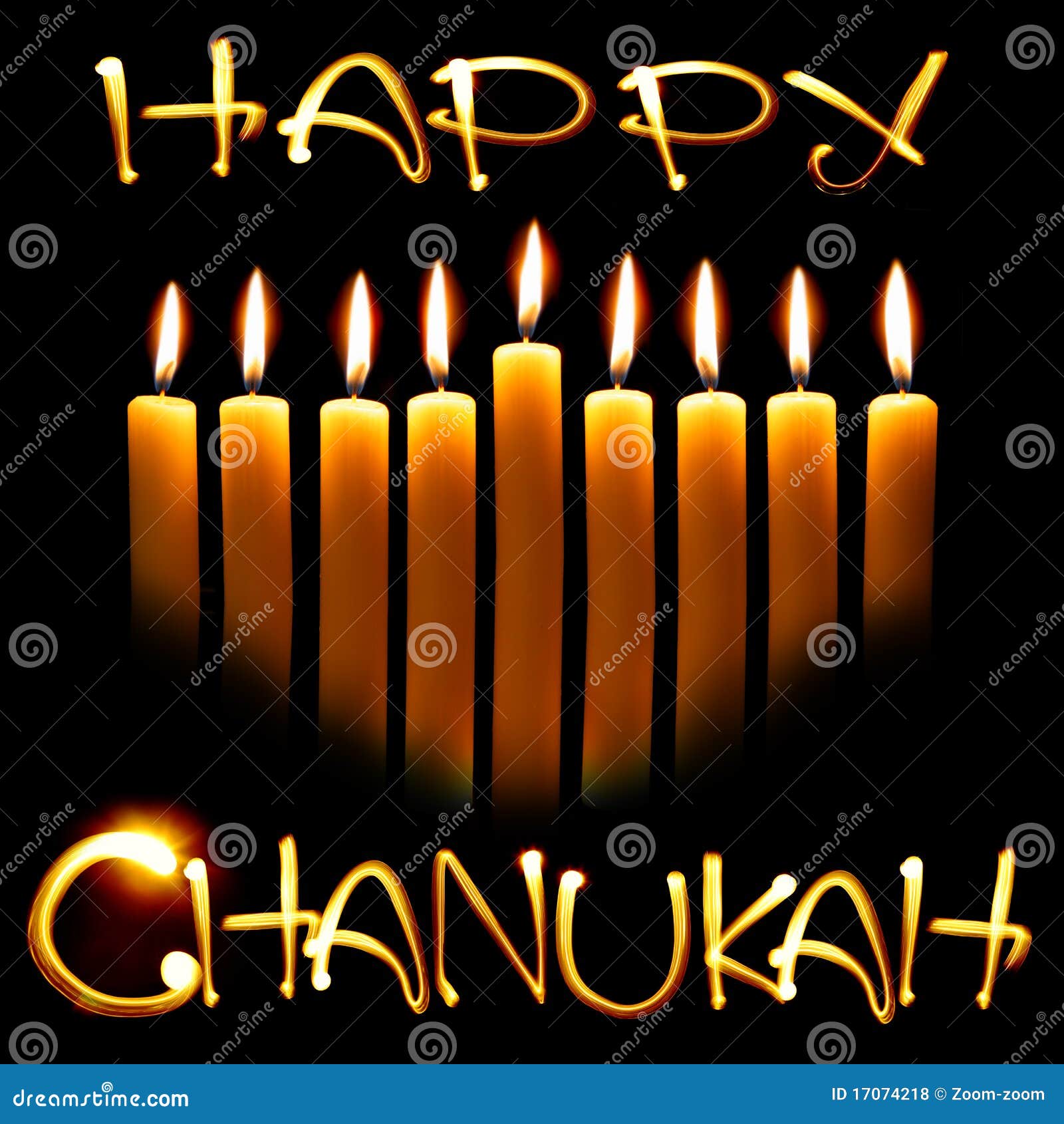 Happy Chanukah stock photo. Image of hanukkah, fire, hanukka - 17074218