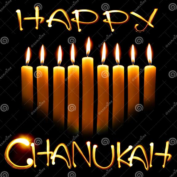 Happy Chanukah stock photo. Image of hanukkah, fire, hanukka - 17074218