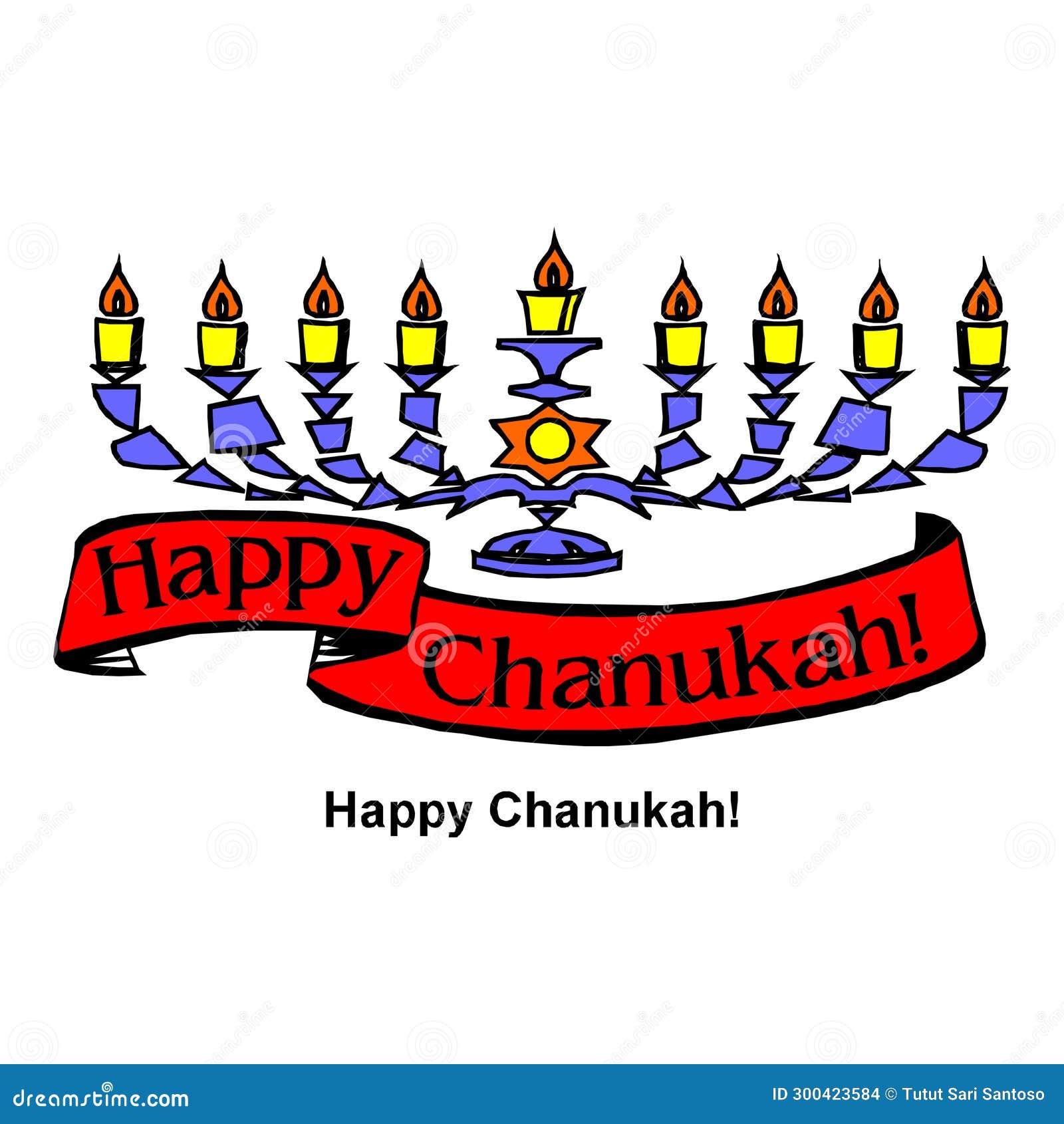 Happy chanukah stock illustration. Illustration of cartoon - 300423584