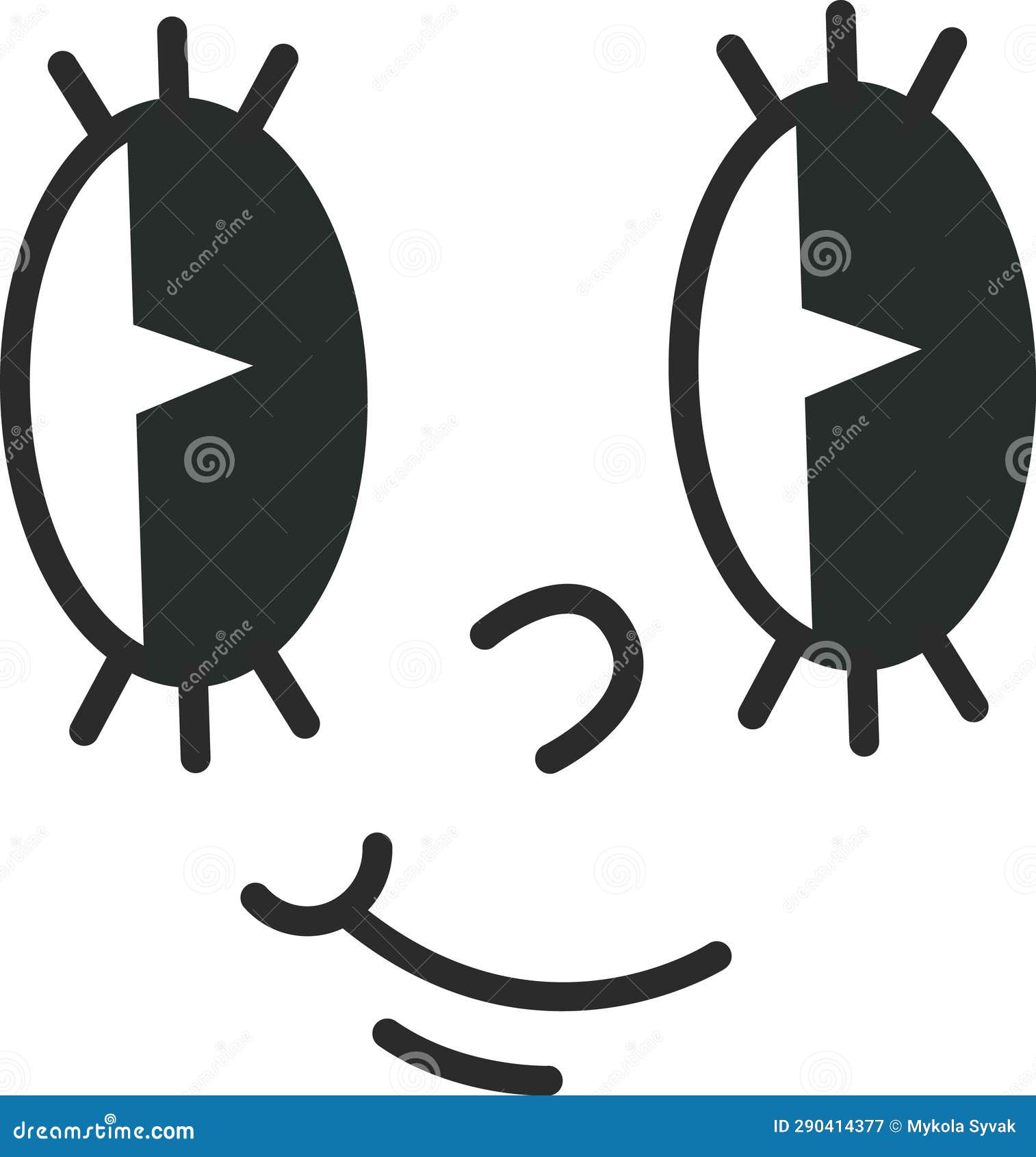 Happy Character s Face stock vector. Illustration of flat - 290414377